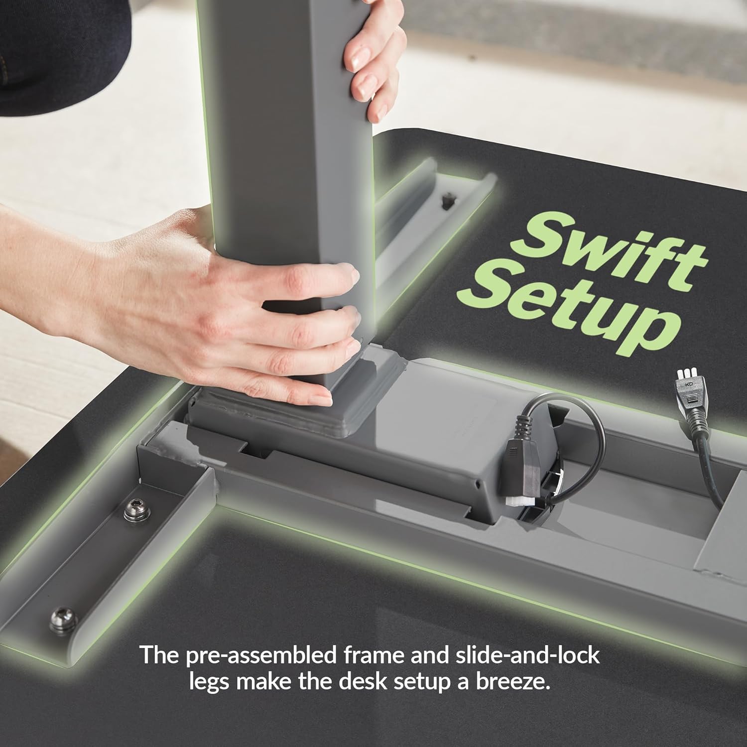 Vari ComfortEdge 48x30 Inches Black Standing Desk- Electric Adjustable ...