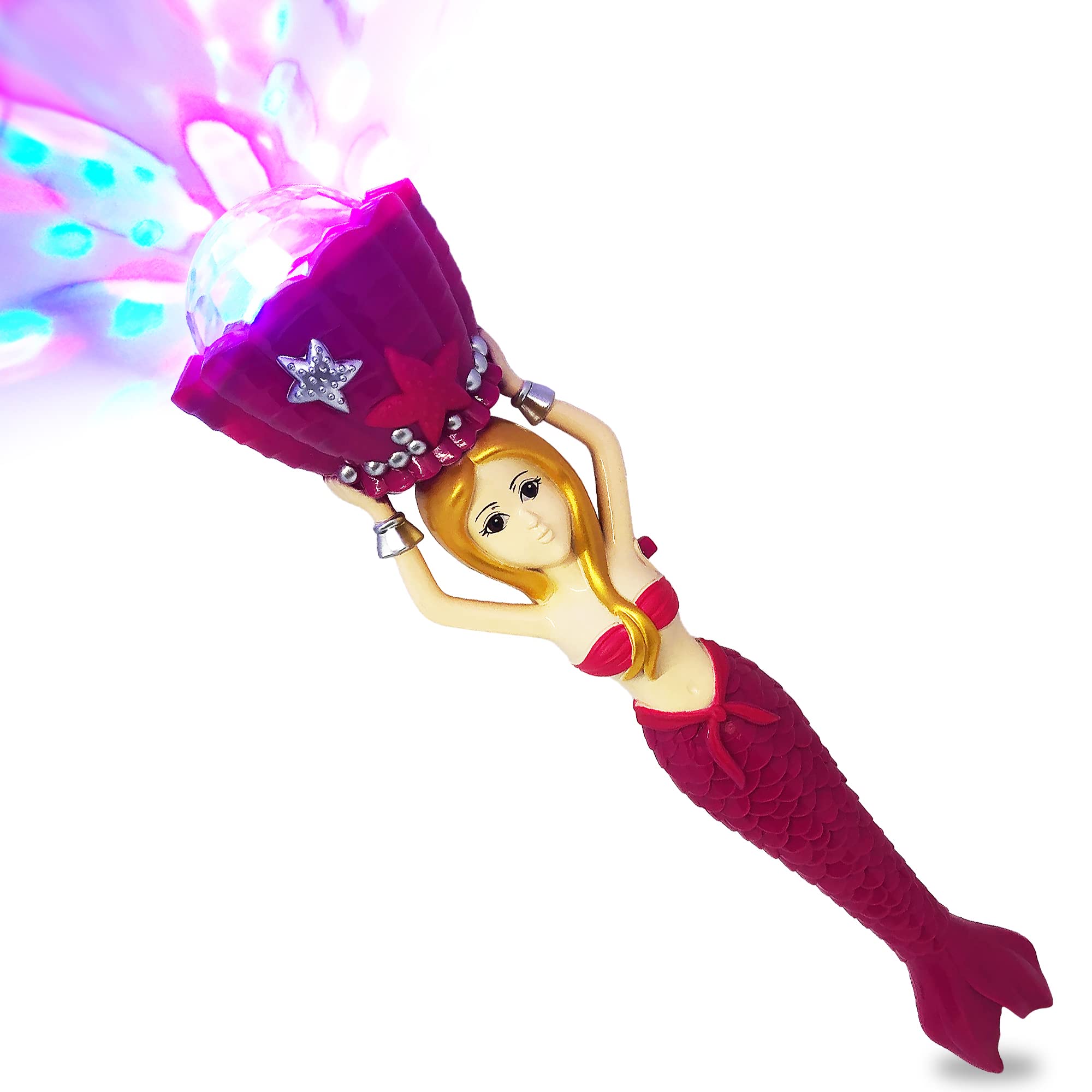Amazon.com: ArtCreativity Light Up Mermaid Wand with Sounds, 11.75 Inch ...
