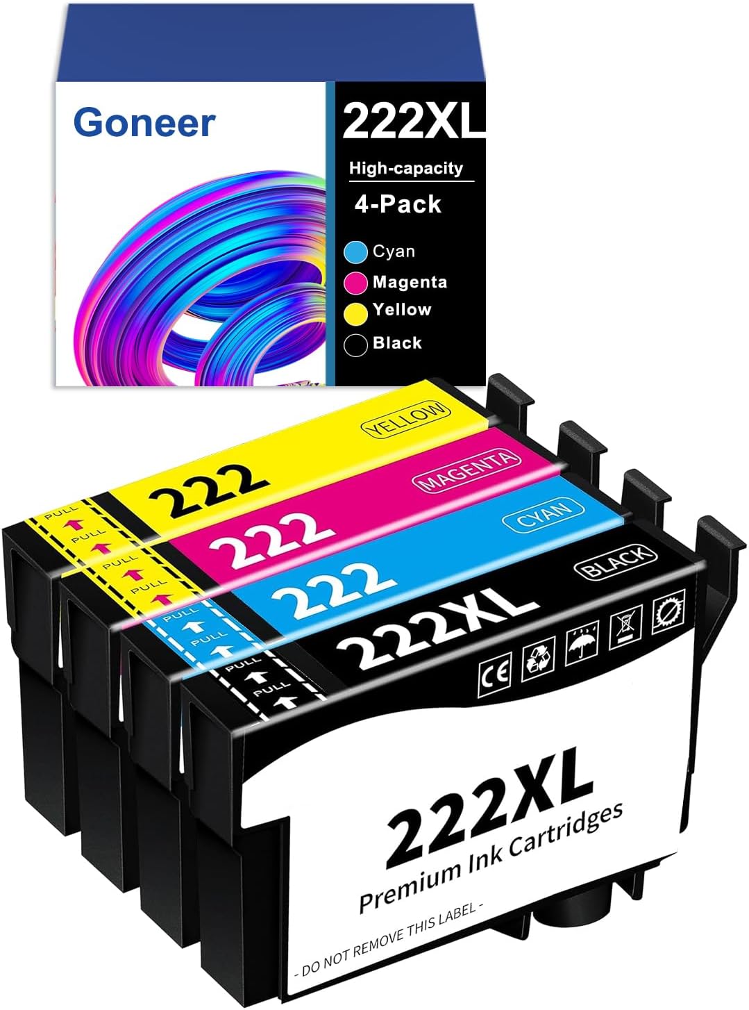 222 XL Ink Cartridges Replacement for Epson 222 Ink Cartridges Combo ...