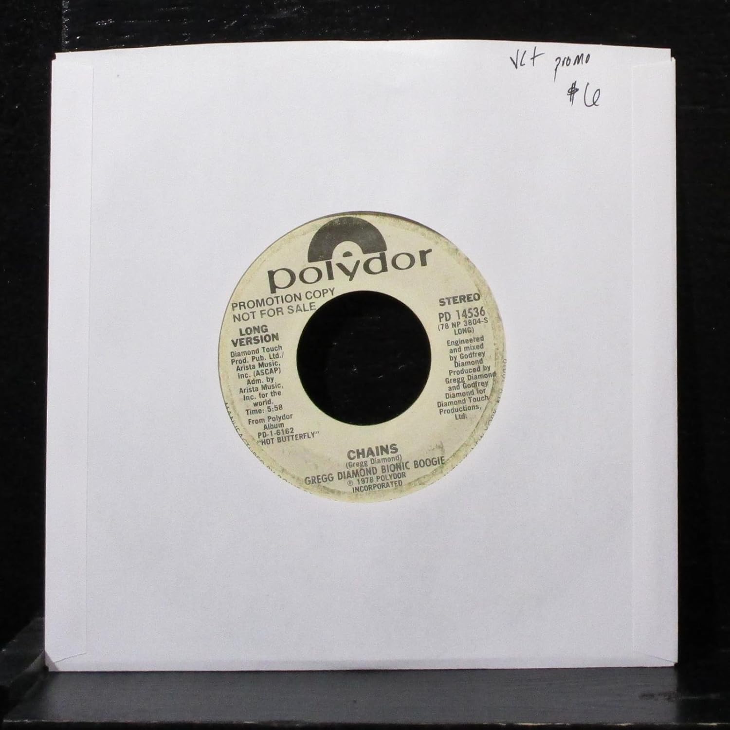 Amazon.com: Gregg Diamond Bionic Boogie: Paradise / Chains 7" 45 VG++ ...