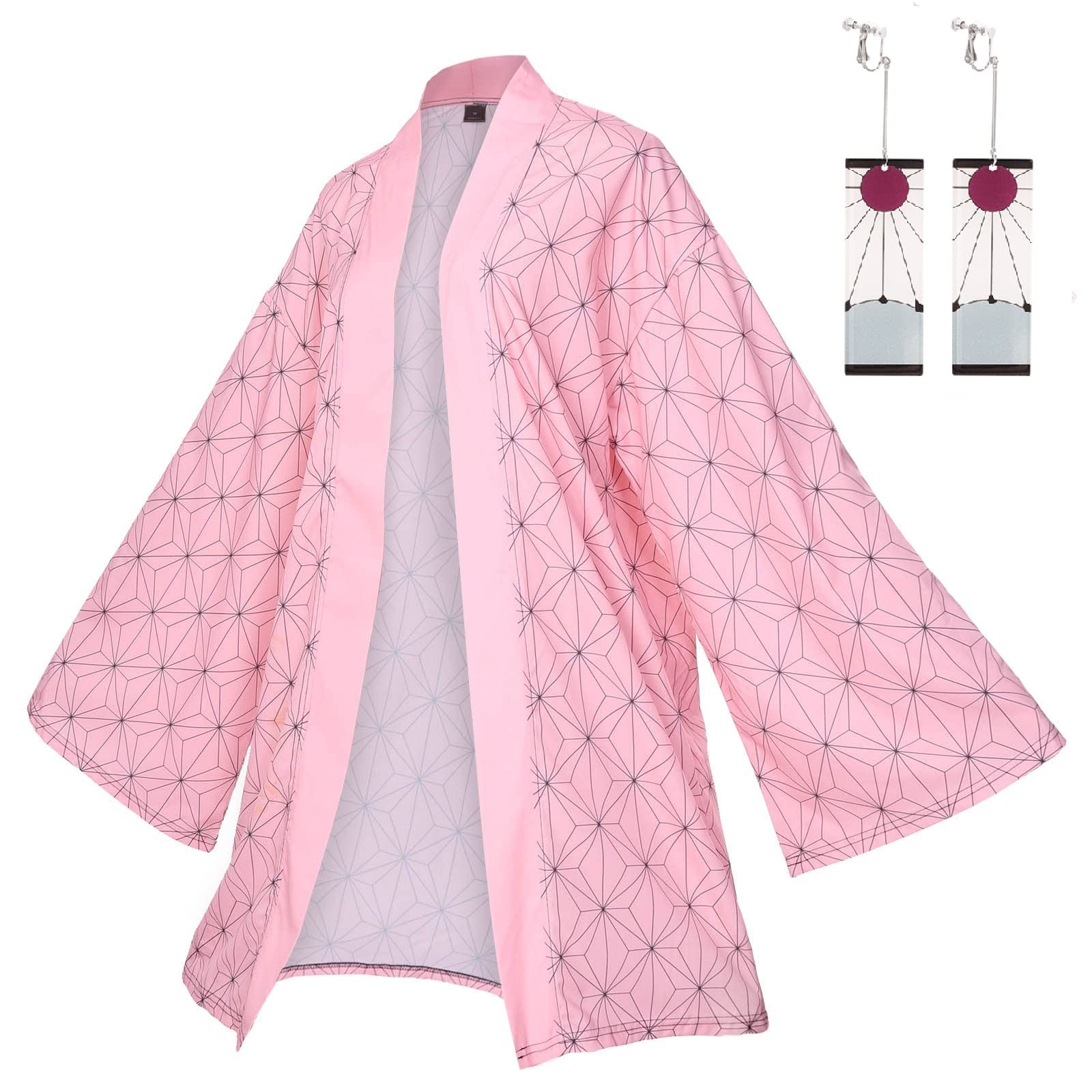 Demon Slayer Tanjiro Nezuko Kimono Cosplay Cloak Zenitsu Shinobu Robes ...