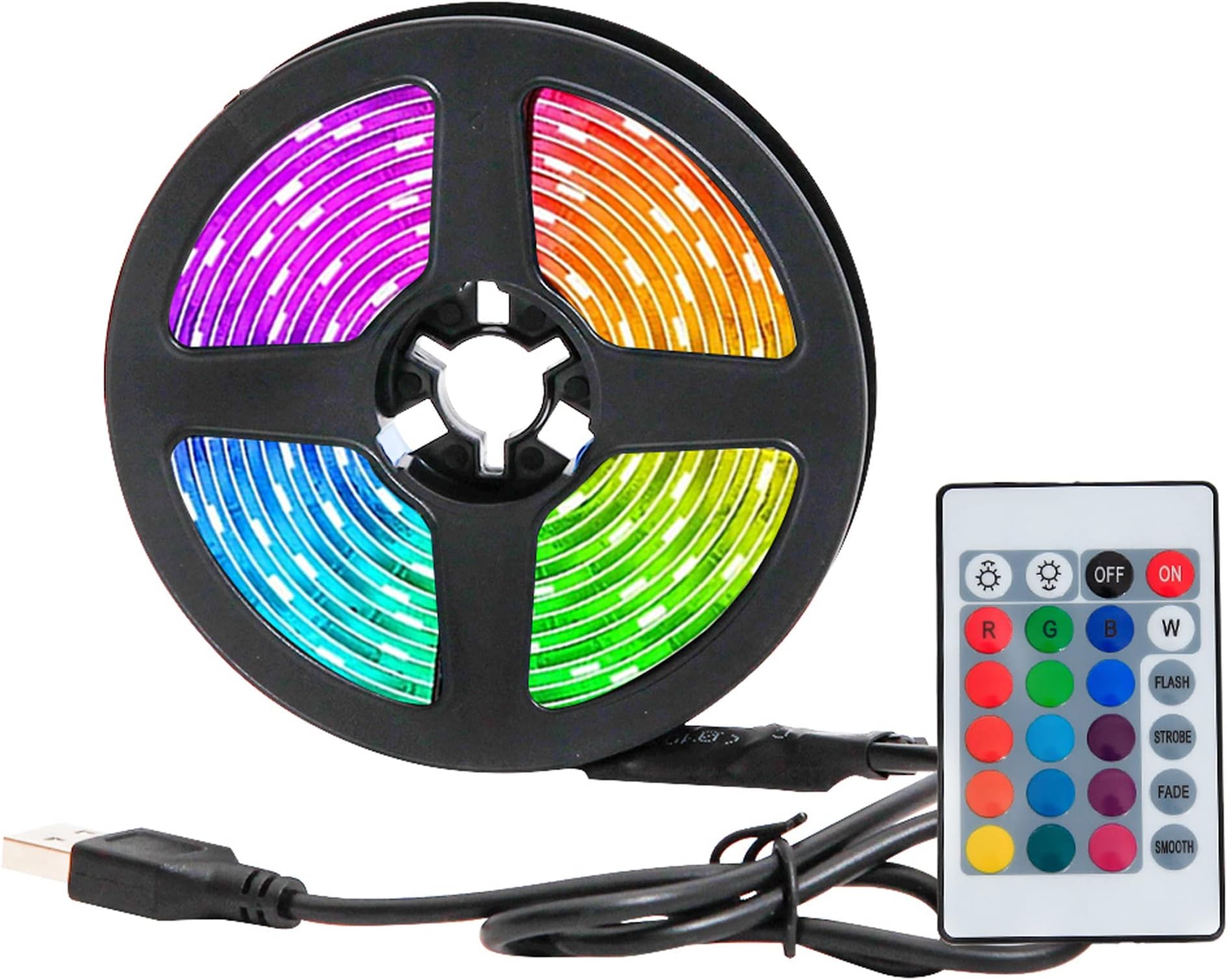 ViLSOM LED Strip Lights, 20ft USB LED Light Strip Kit with Remote ...