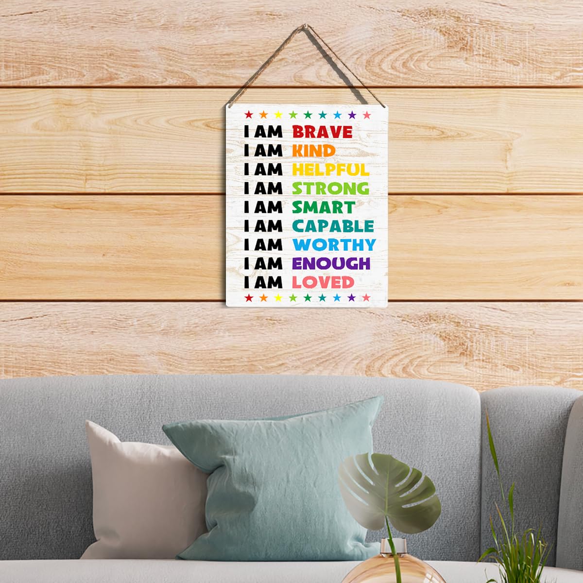 Snapklik.com : Colorful Bathroom Affirmation Signs Wall Decor Rustic I ...