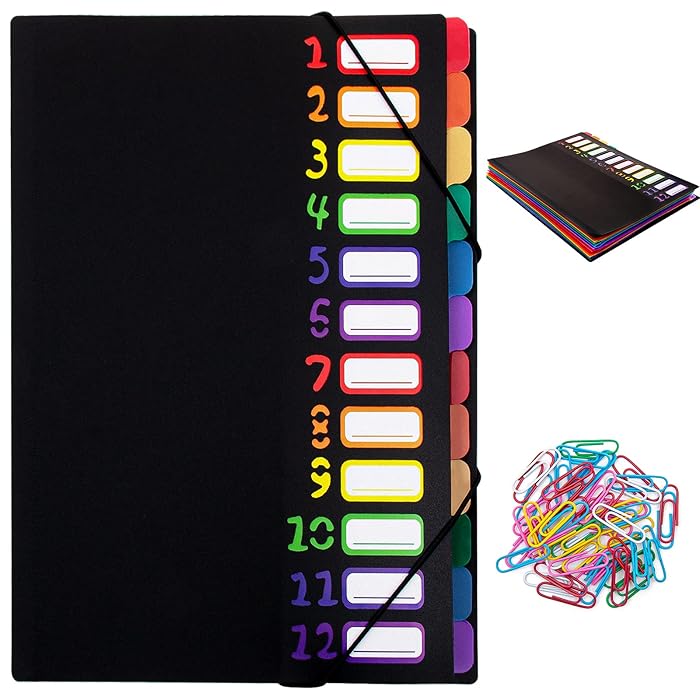 Buy Expanding File Organiser,Accordion File Folder Box Organizer with ...