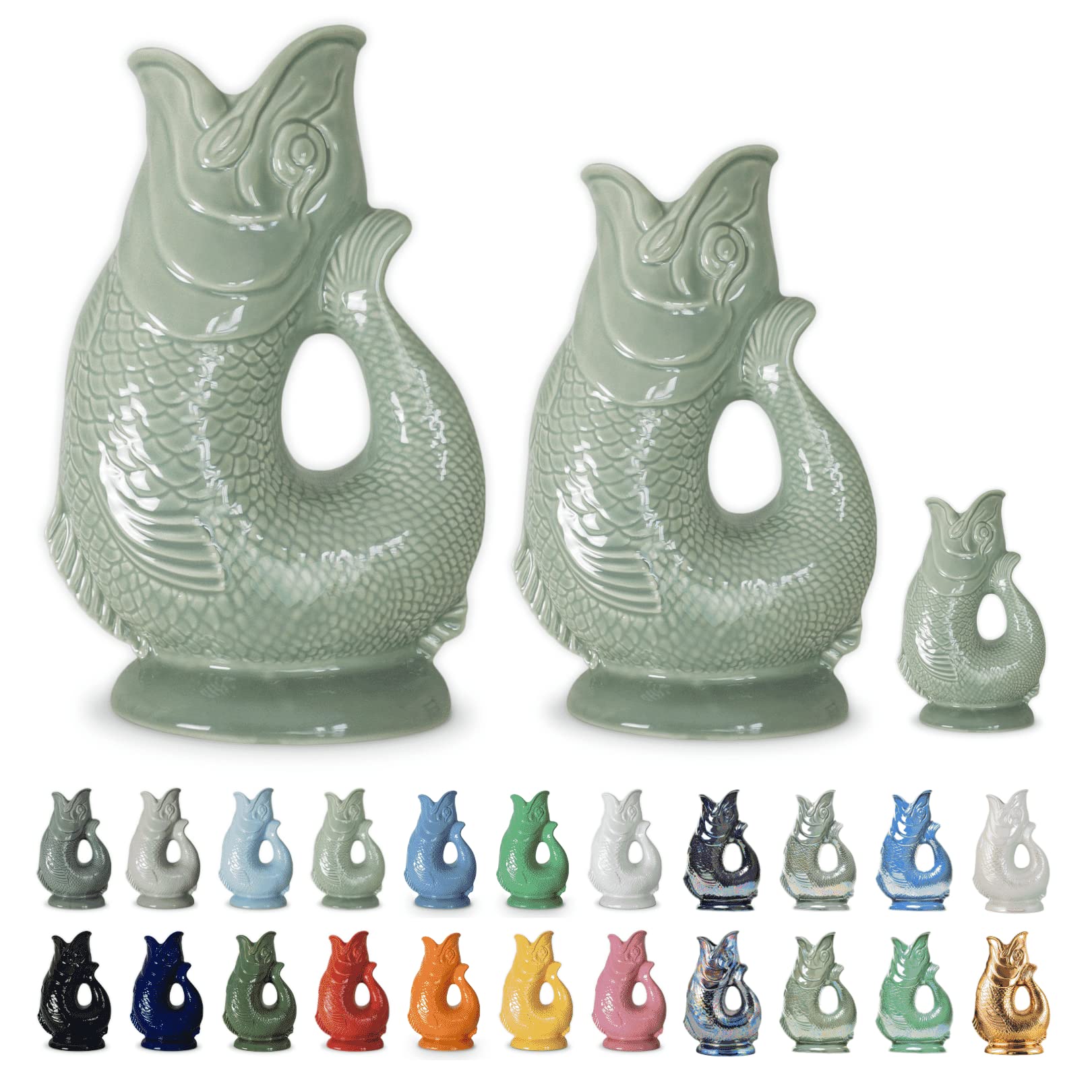 The Original Gluggle Jug by Wade Ceramics - Extra Large SAGE Green ...