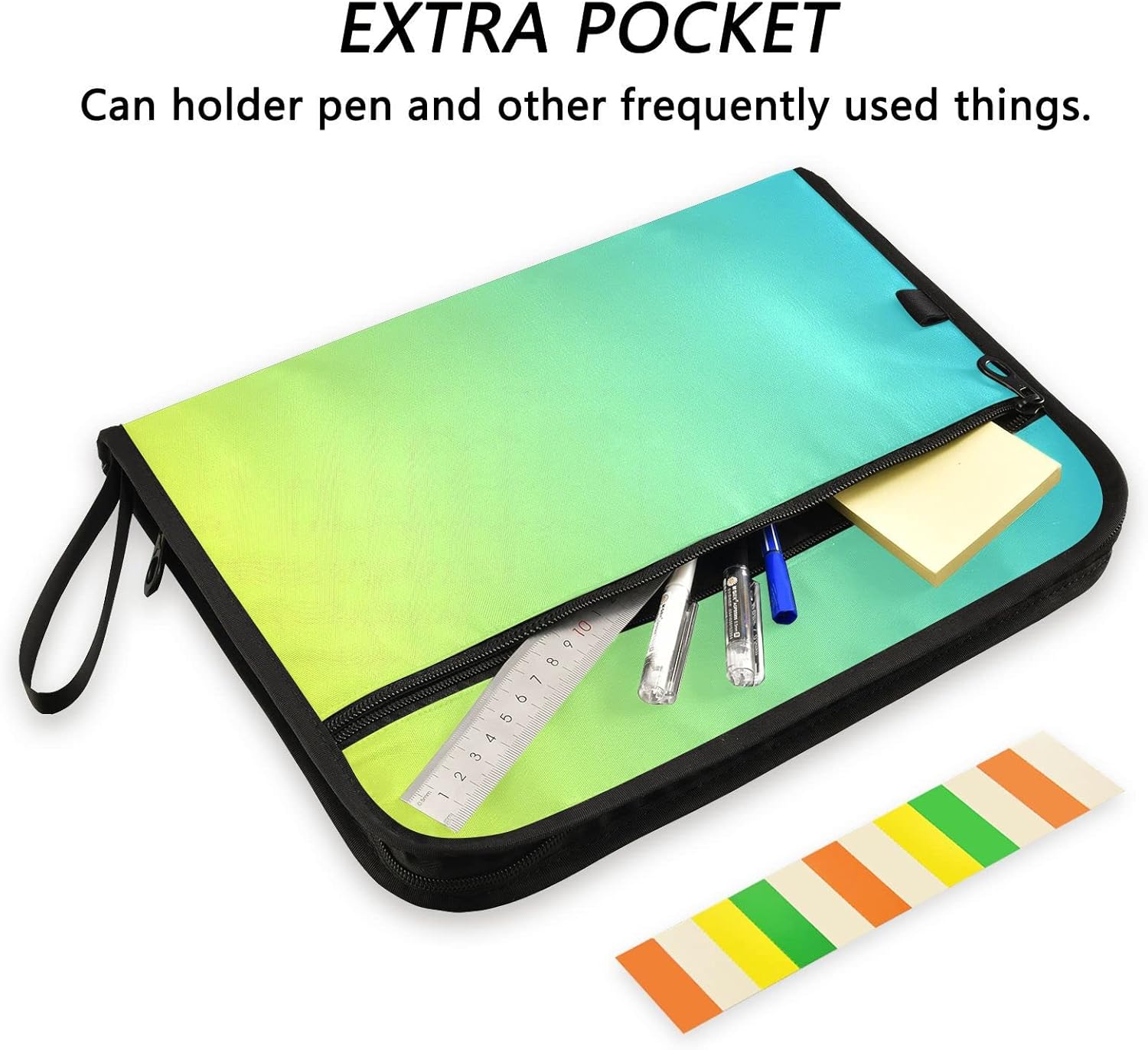 Blue Yellow Gradient Expanding File Folder for Documents A4 Letter Size ...