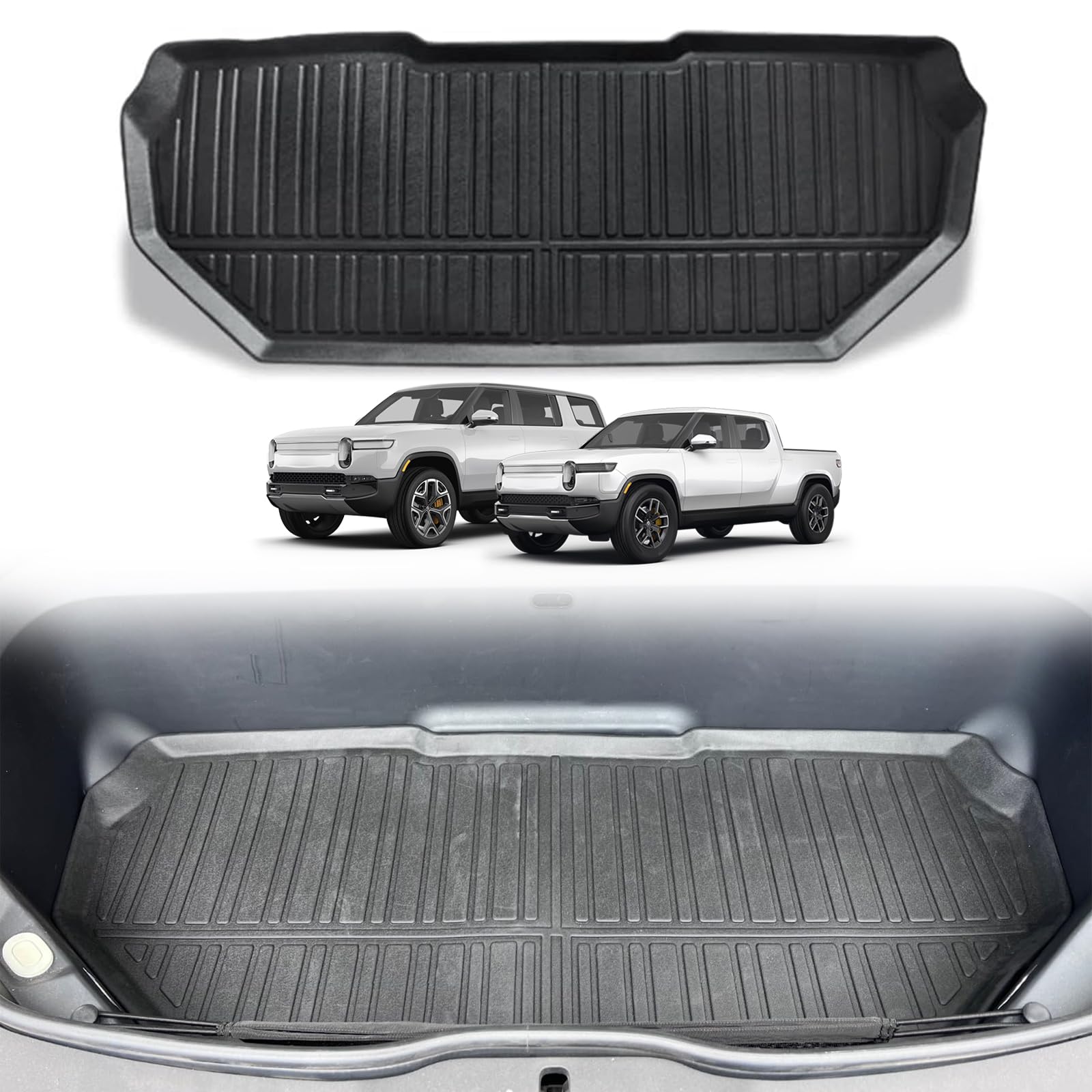 Snapklik.com : BestEvMod For Rivian R1T R1S All-Weather Front Trunk Mat ...