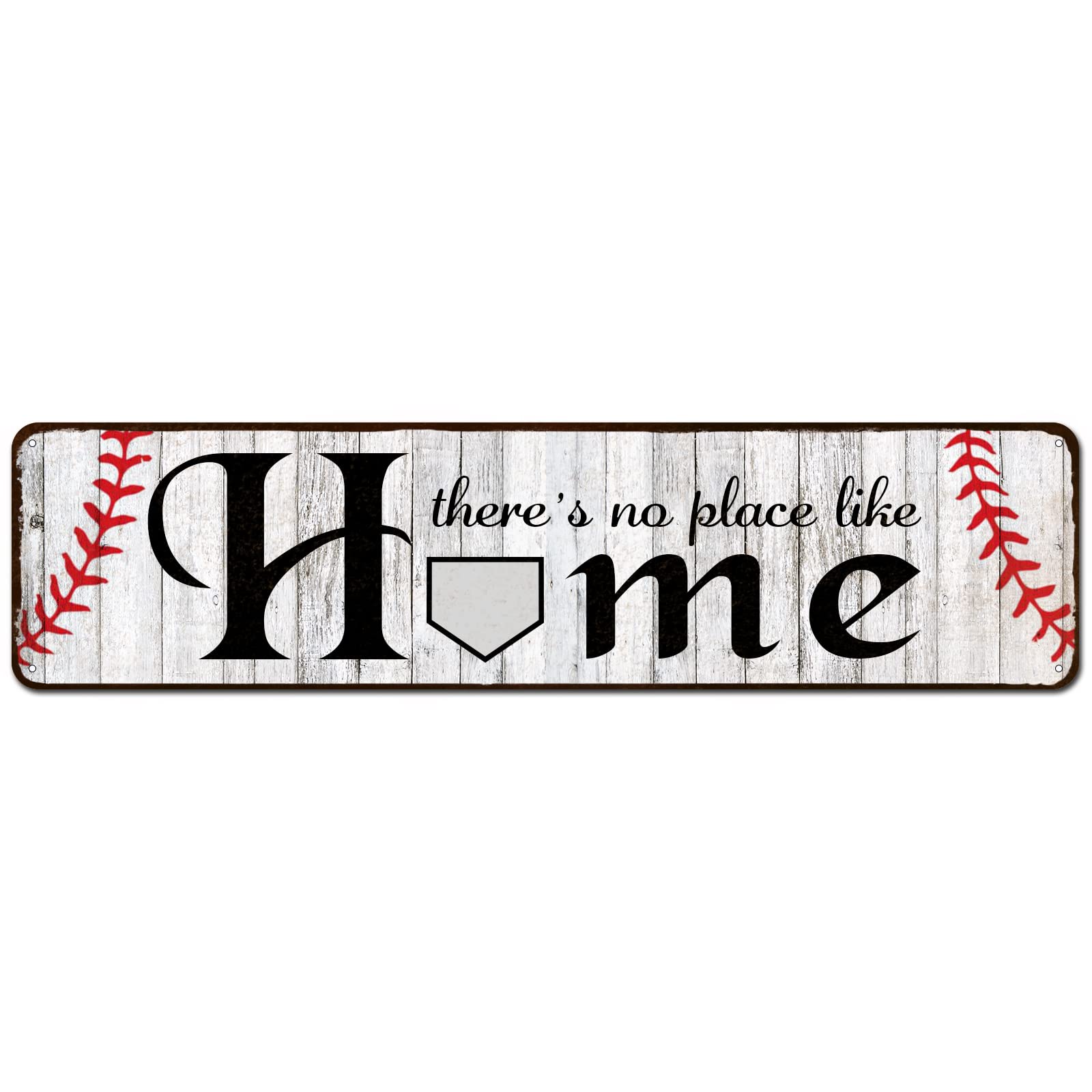 Amazon.com: CIVOTIL There's No Place Like Home Sign, Baseball Sign ...