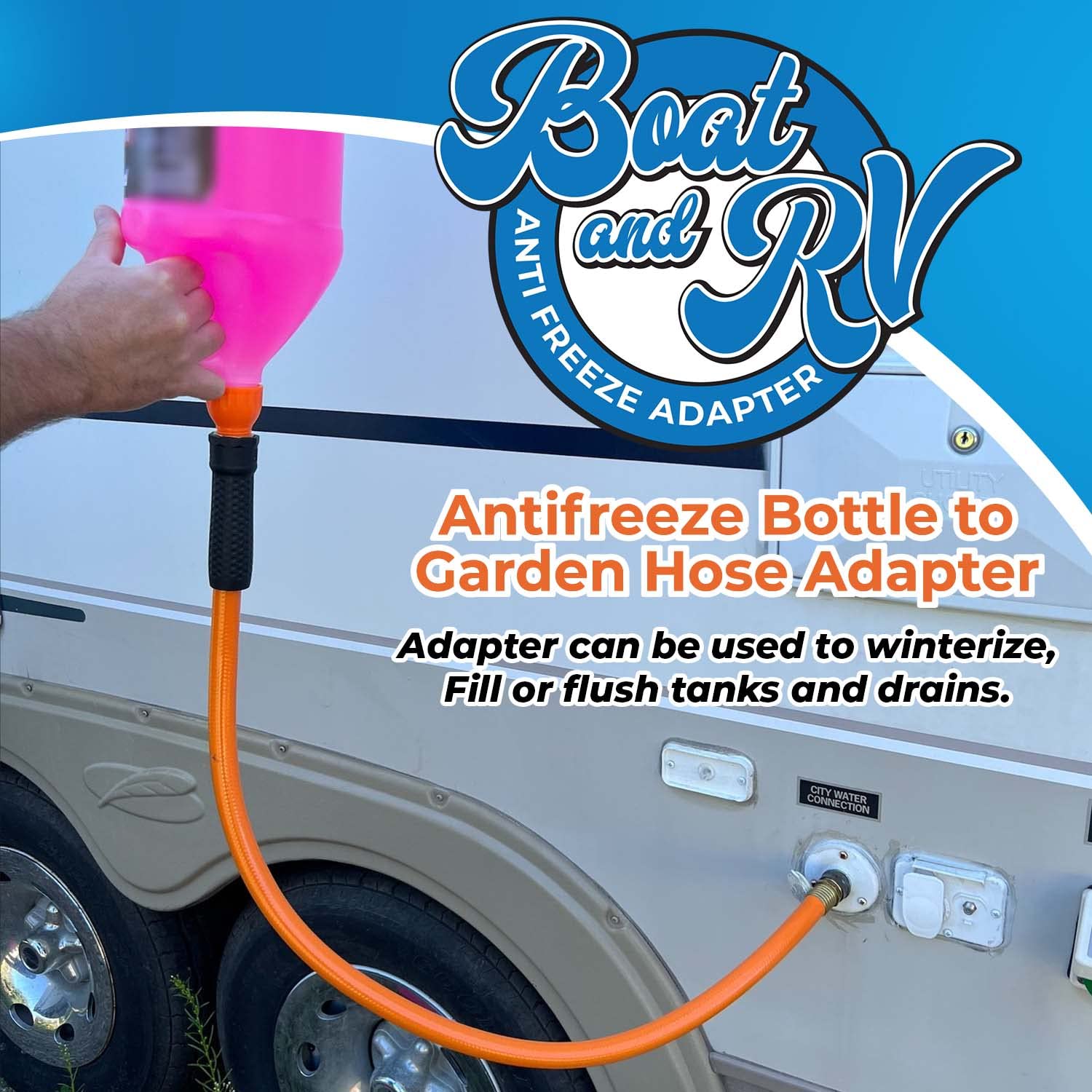 Snapklik.com : RV Antifreeze No Splash Bottle Adapter