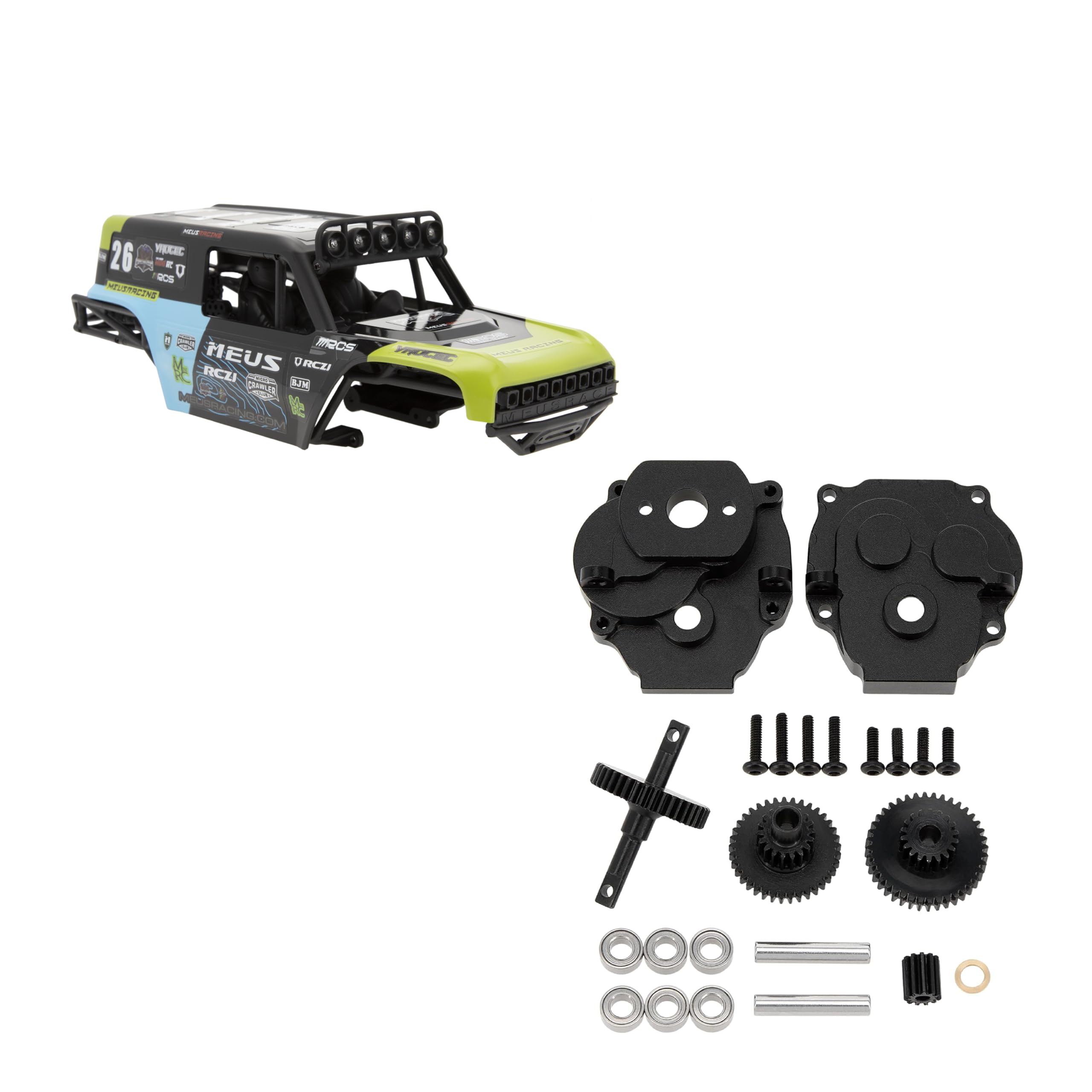 Amazon.com: MEUS MB18 TRX4M Body + Transmission for Traxxas TRX4M ...