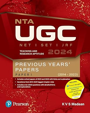 NTA UGC NET/SET/JRF Previous Years' Solved Papers 1 (2014-2023) | Solved 2023 (June and December ...