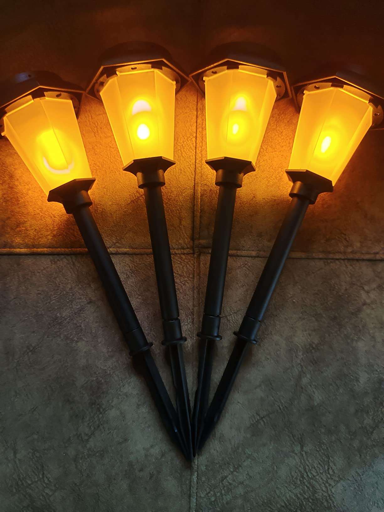 Homehop Acrylonitrile Butadiene Styrene Solar Led Flame Light Outdoor ...