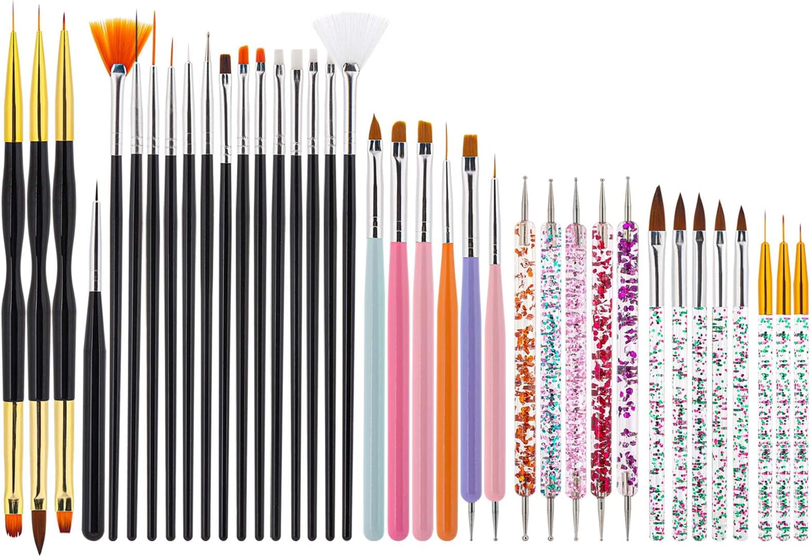 Amazon.com : Snmzlc 30pcs nail design tools Set,Nail Dotting Tools,Nail ...