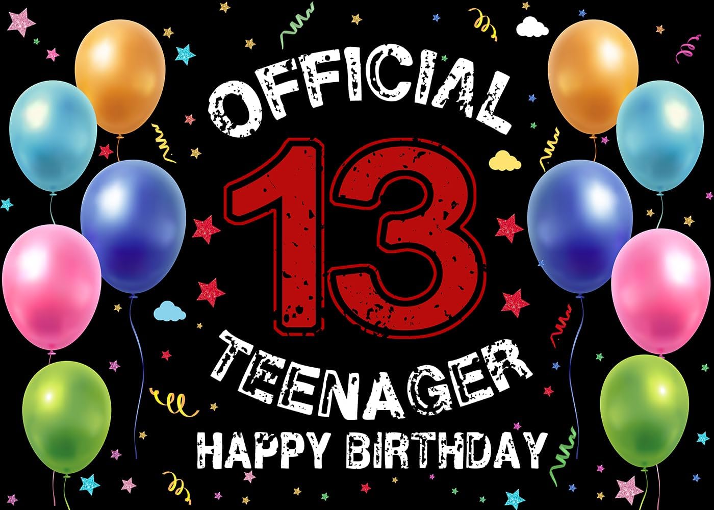 Amazon.com : CapiSco Happy 13th Birthday Decorations for Boys Girls ...