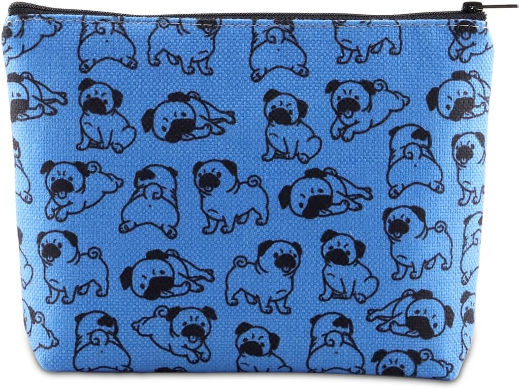 Amazon.com: XYANFA Pugs Gift Bag Lover Pug Gift Pugs Makeup Bag Pugs ...