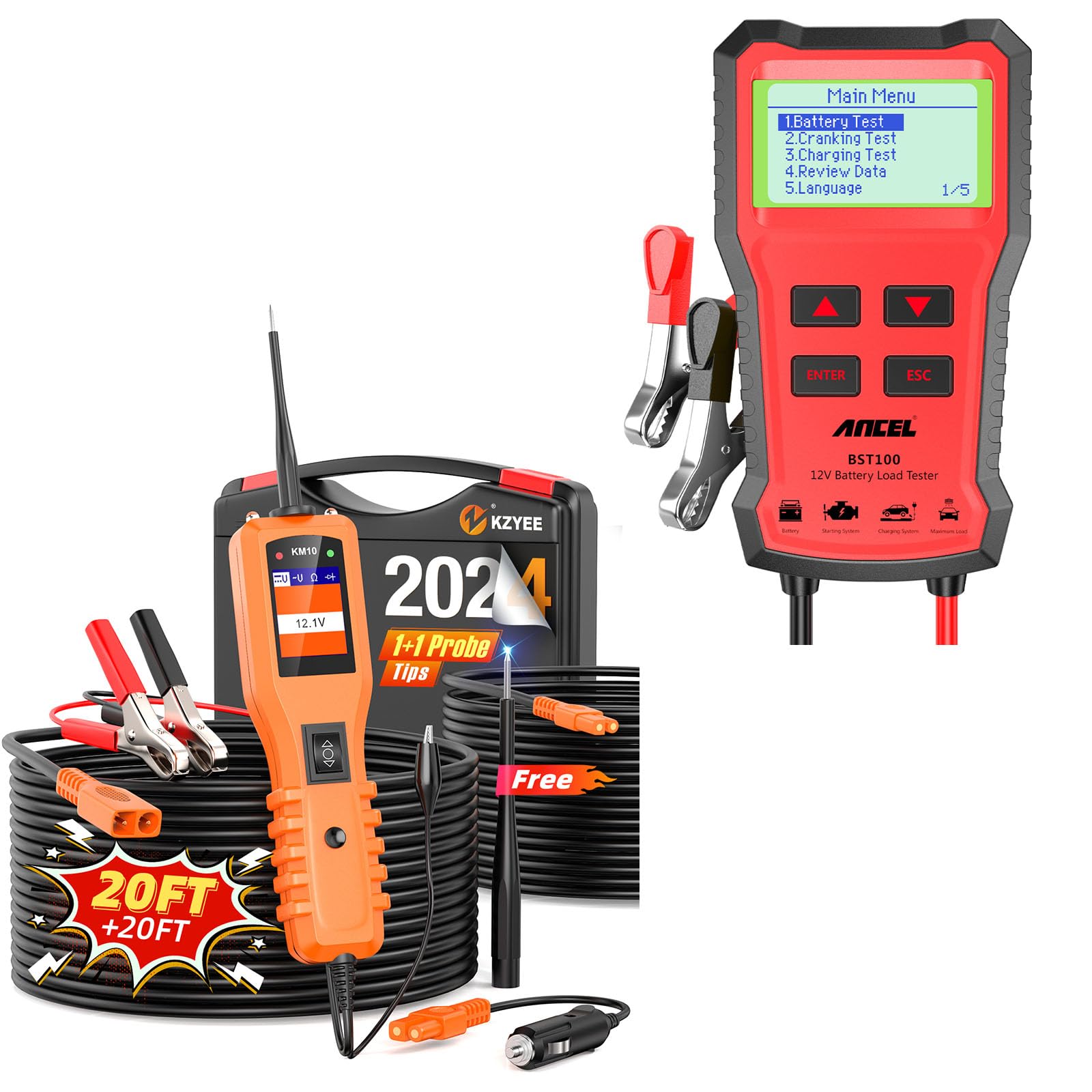 Amazon.com: KZYEE KM10 Probe Kit, Automotive Probe Tester with BST100 ...