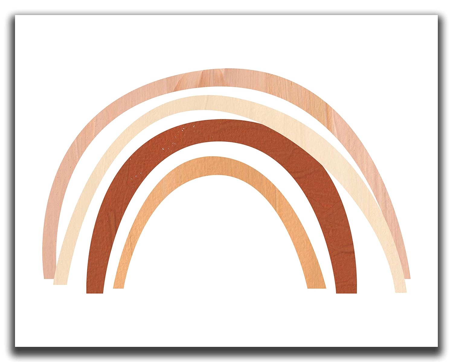 Amazon.com: Abstract Geometric Rainbow Wall Art Print - 14x11" UNFRAMED ...