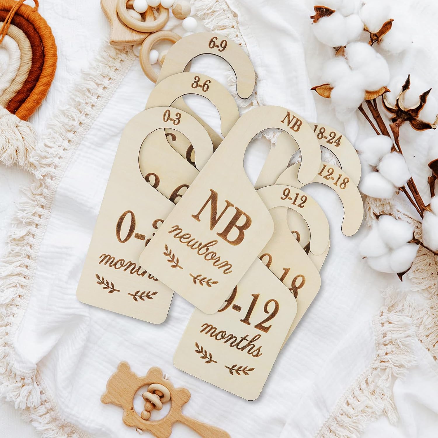 Amazon.com : Zamwix Wooden Baby Closet Dividers - Double-Sided Closet ...