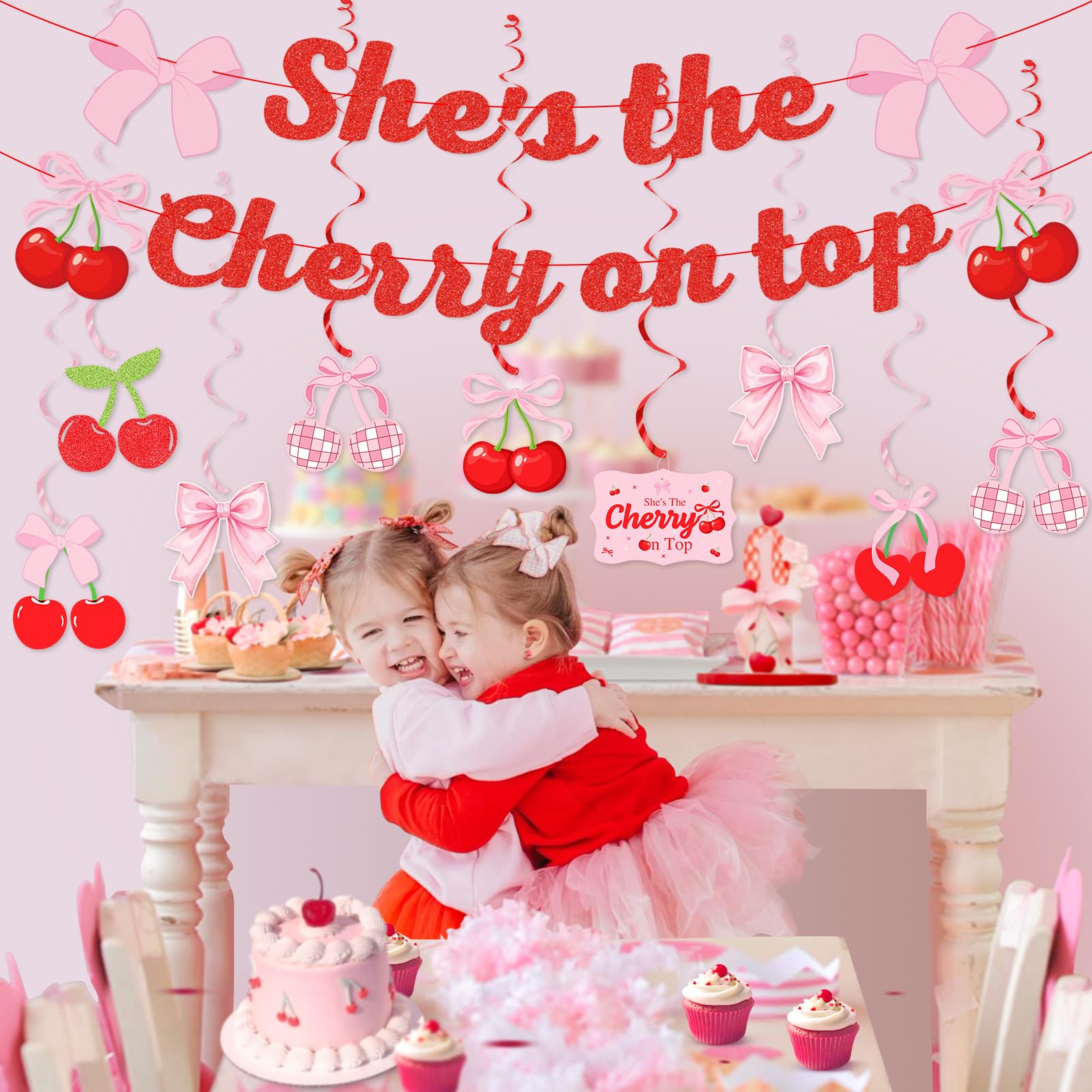 Cherry Party Decorations, She's The Cherry On Top Theme Banner ...