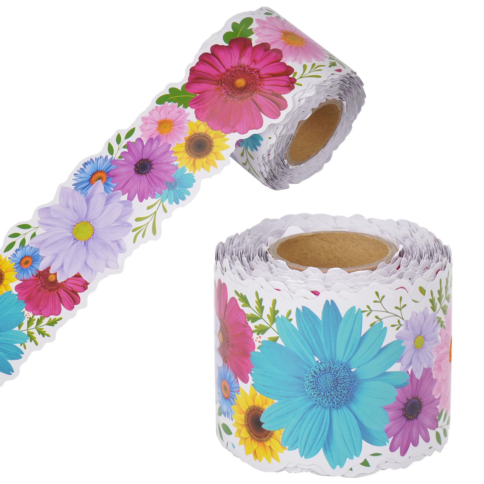 Snapklik.com : 66ft Bulletin Board Borders Daisy Flower Die-Cut Border ...