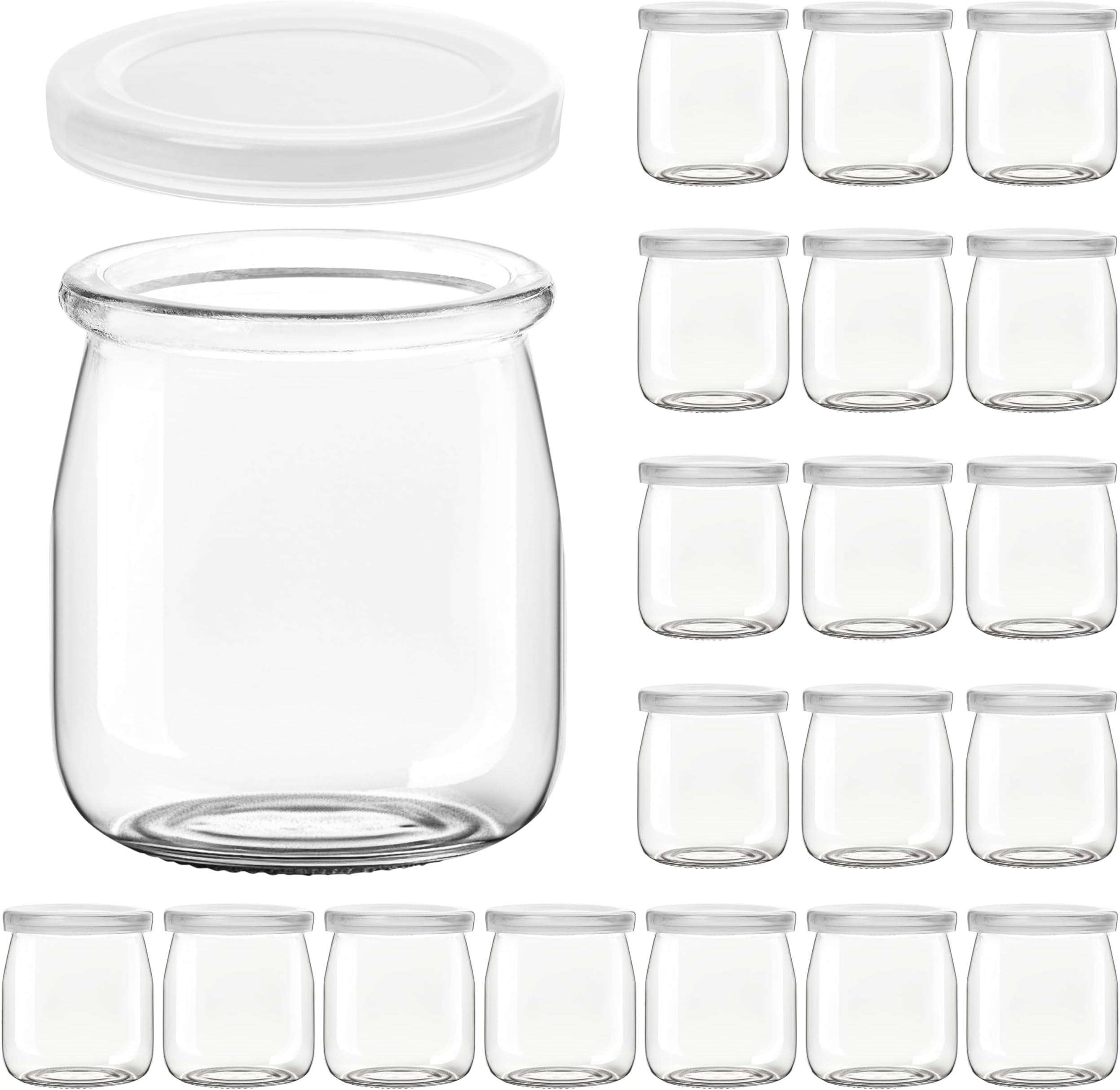 SPECIAL-DAY Lot de 12 pot de yaourt en verre avec 12 couvercles ...