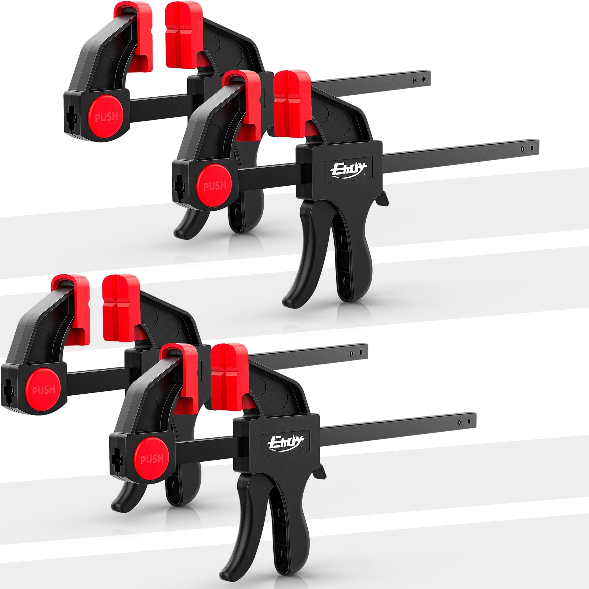 6” Spring Loaded One-Handed Bar Clamps for Woodworking – Hand-Free ...