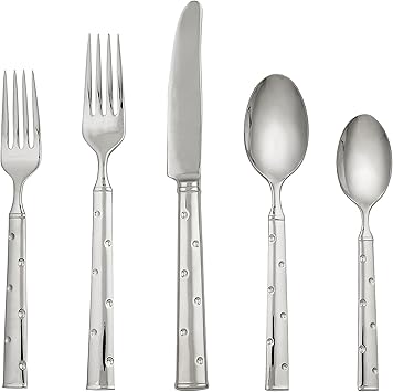 Amazon.com | Kate Spade New York Larabee Dot 5-piece Flatware Set, 0.9 ...