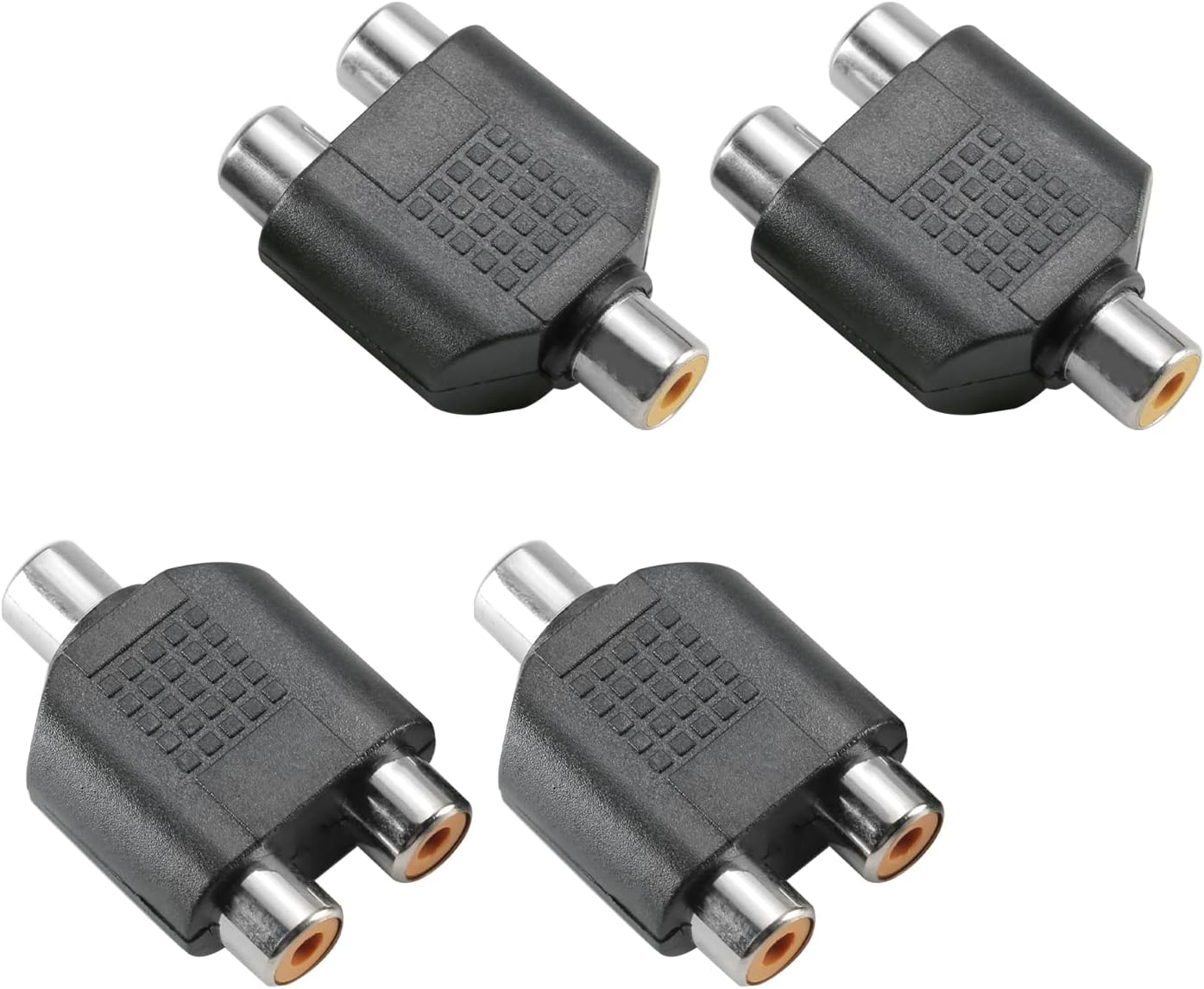 Amazon.com: Juvielich 4Pcs RCA Female to 2 RCA Female Connector Mono ...