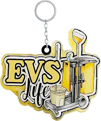 Amazon.com: EVS Keychain – Funny ID for Environmental Services Staff ...