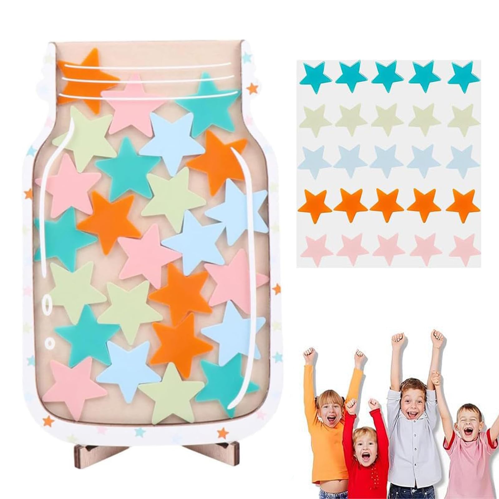Reward Jar With Stars, Reward Jar, Motivate Good Behavior Reward Jar ...