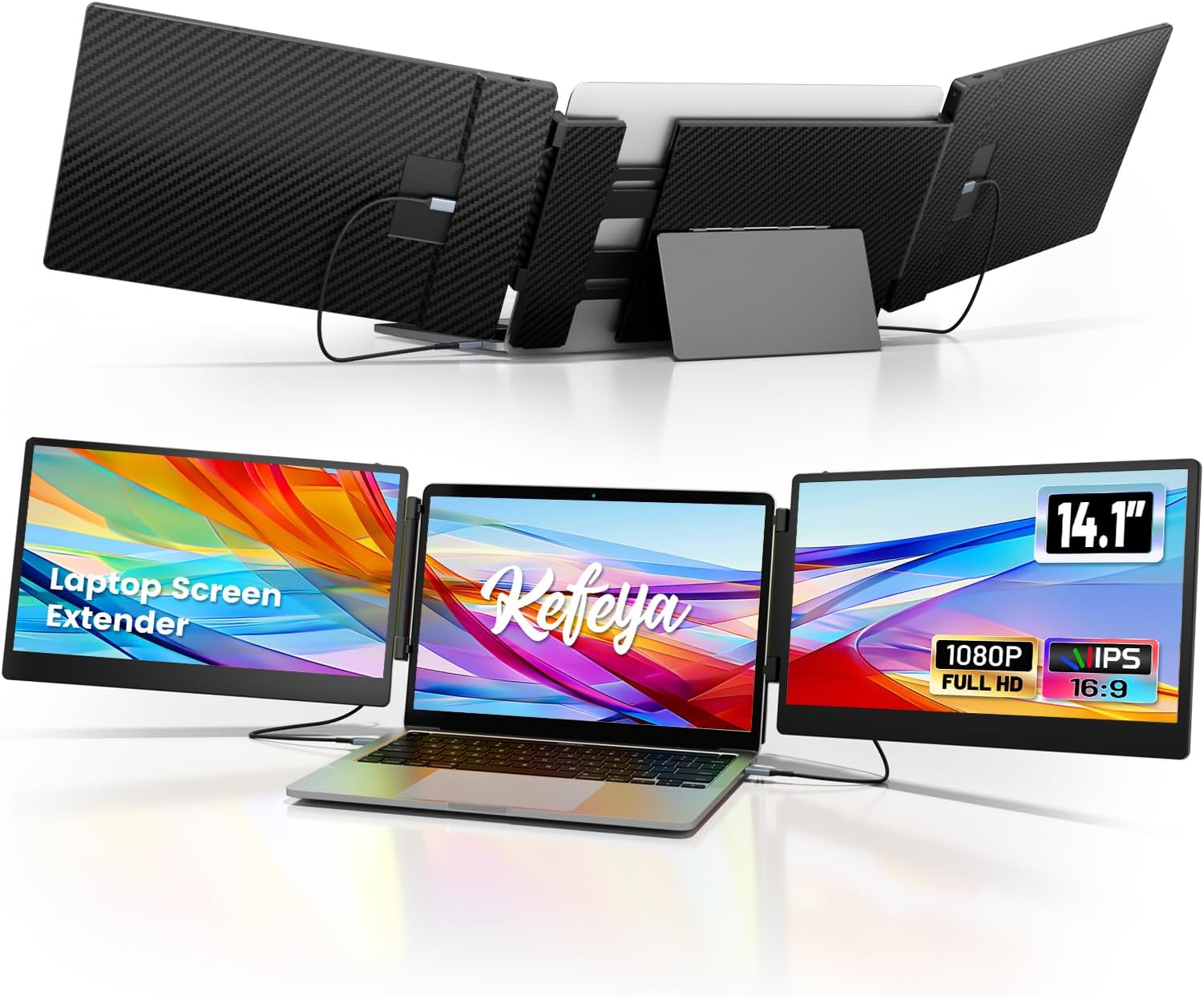 Naievear Monitor portatile, schermo secondario rotante da 11,6 pollici ...