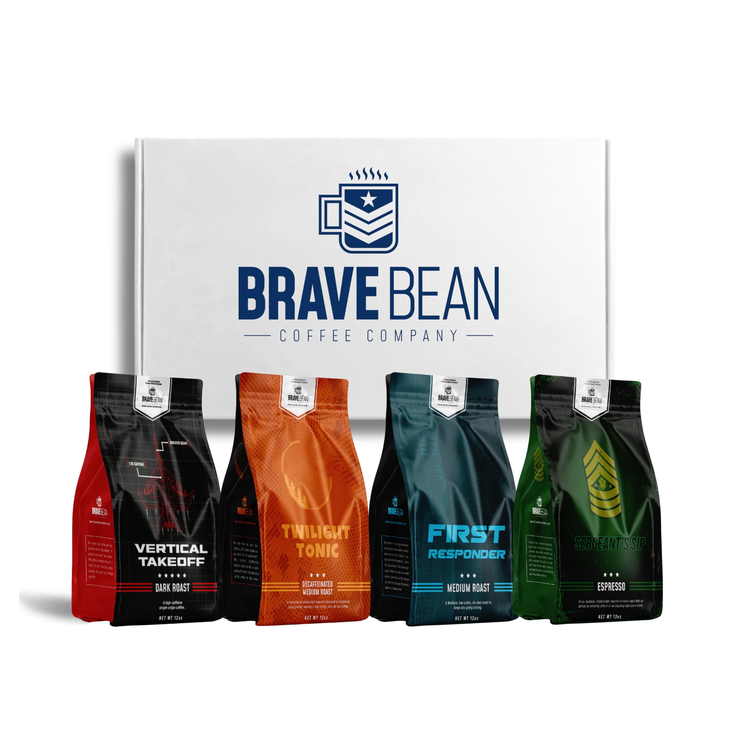 Amazon.com : Brave Bean Coffee Company Launch Kit Sample Pack | 4-6oz ...