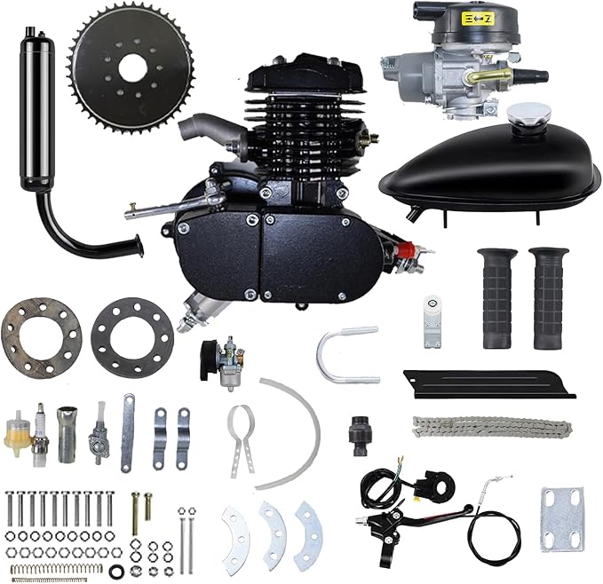 Amazon.com : FJNMKB Upgraded 80cc Bicycle Engine Kit,2-Stroke Motorized ...
