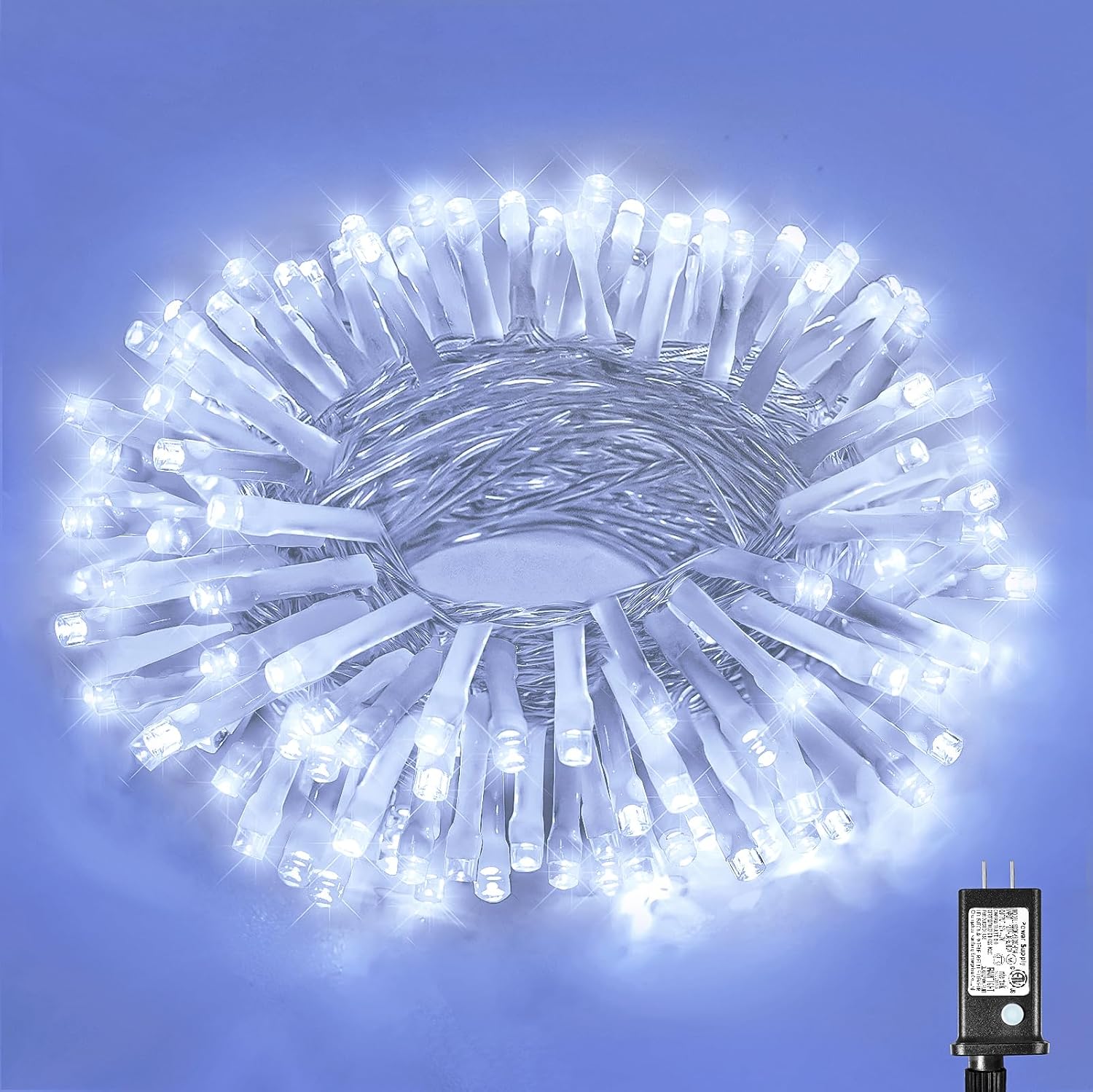 33ft 100 LED Christmas Lights Outdoor - 8 Modes Christmas String Lights ...