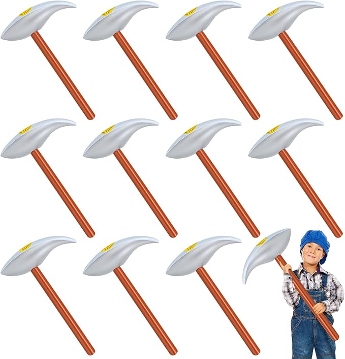 Amazon.com: Deekin 12 Pcs Inflatable Pickaxe Toys 32 Inch Pick Axe ...