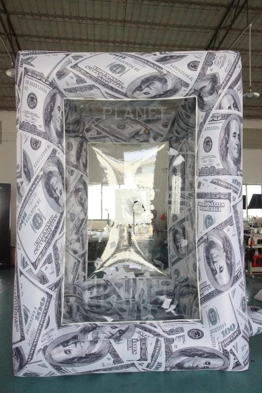 Amazon.com : Inflatable Money Machine large Cash Grab Booth with air ...