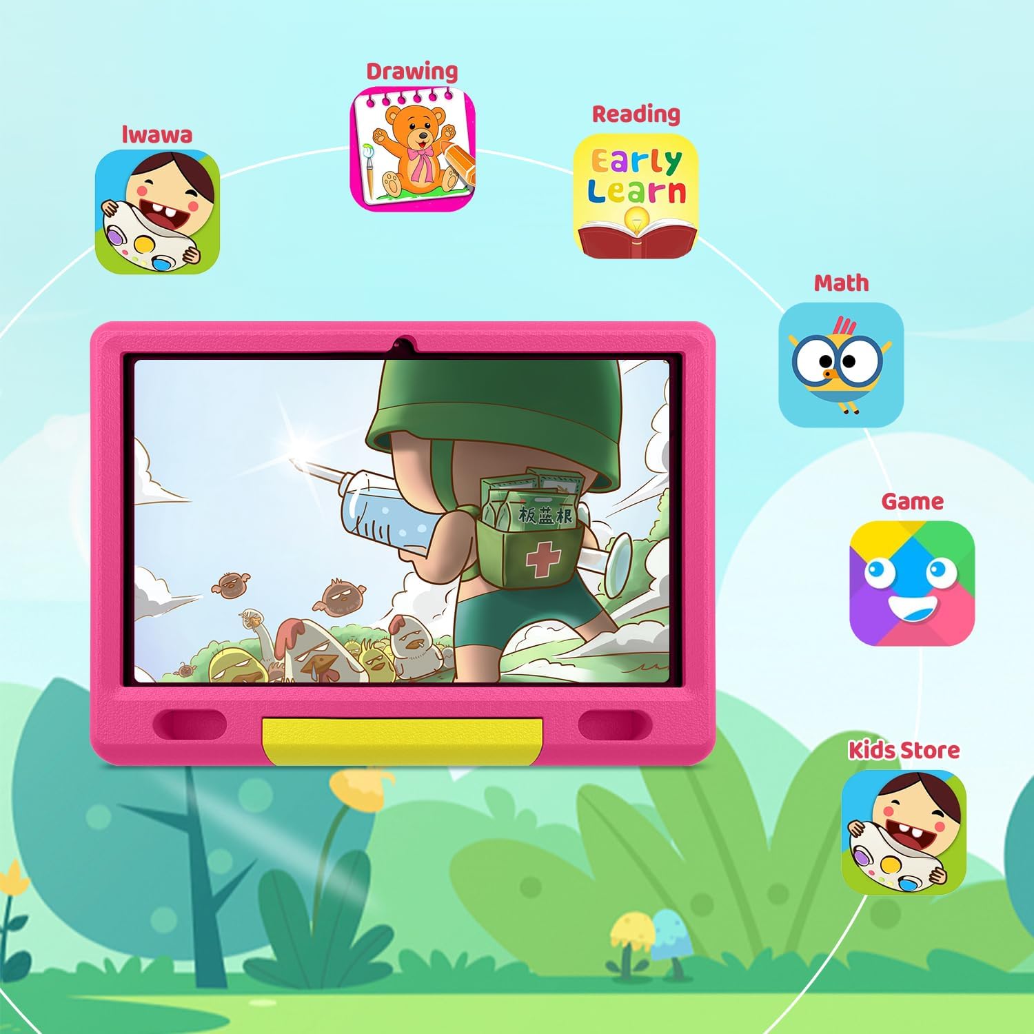 ROWT Tableta para niños de 10 pulgadas para niños Android 13, 64 GB ...