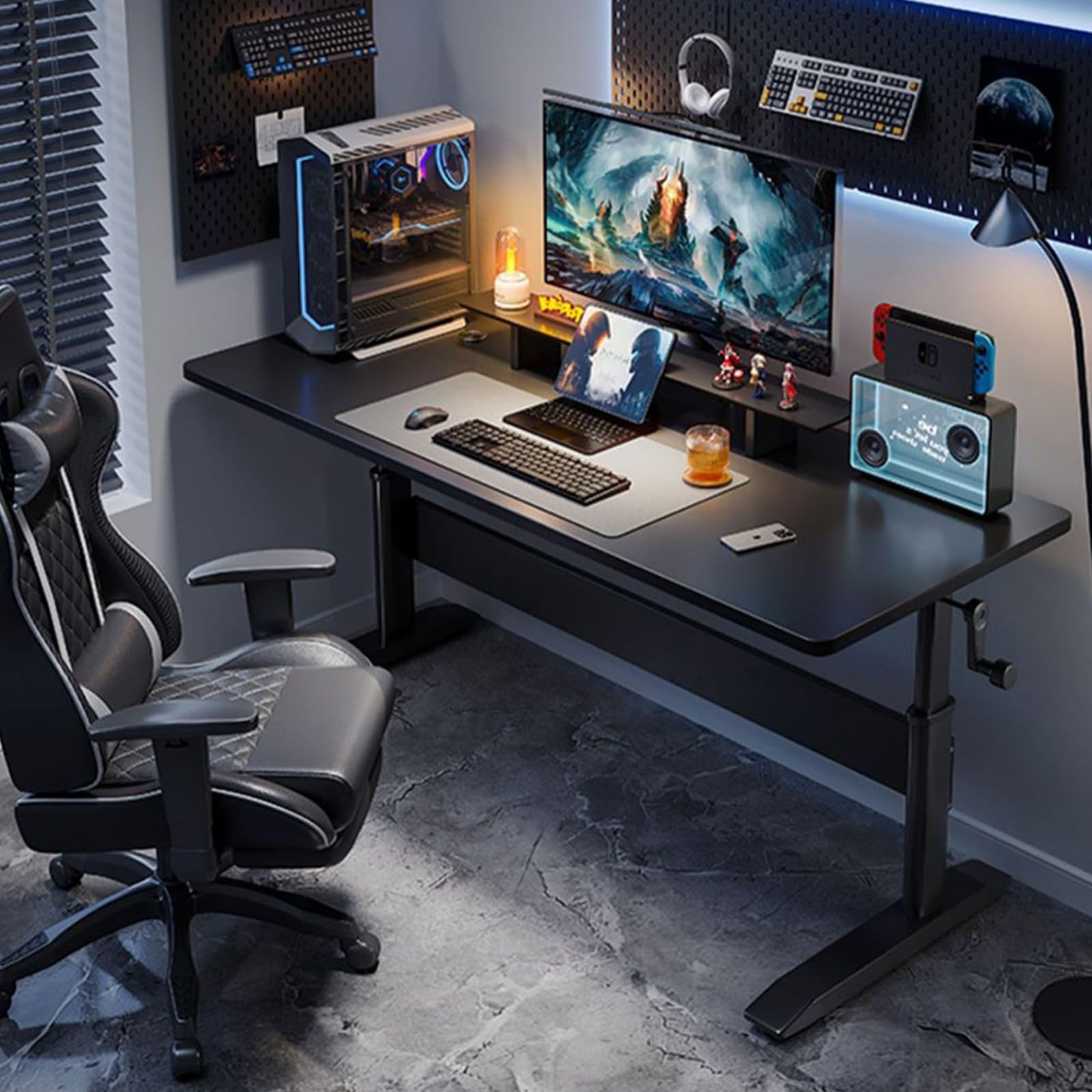 Amazon.com: FairyHover Computer Desk Standing Desk Liftable Gaming ...