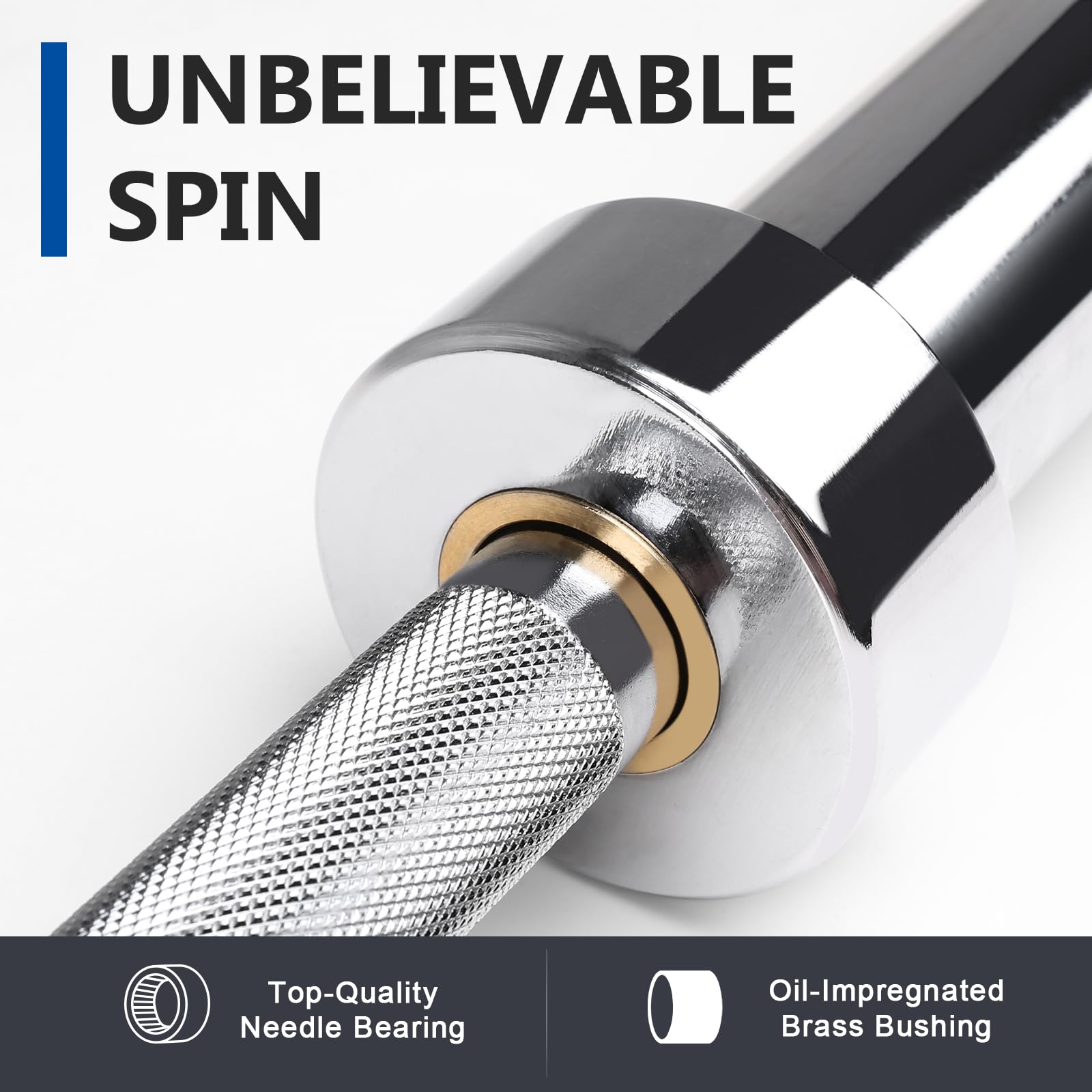 LIONSCOOL 7ft Olympic Bar for Weightlifting and Power Lifting, 2 Inch ...