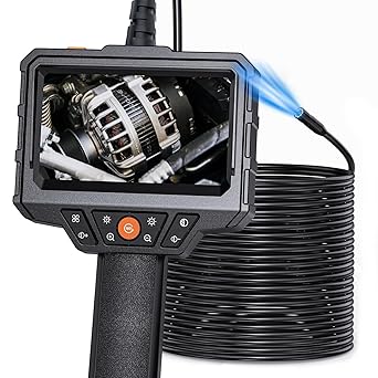 Endoscope Camera with Light and 50ft Semi-Rigid Cable, SKYEAR Handheld ...