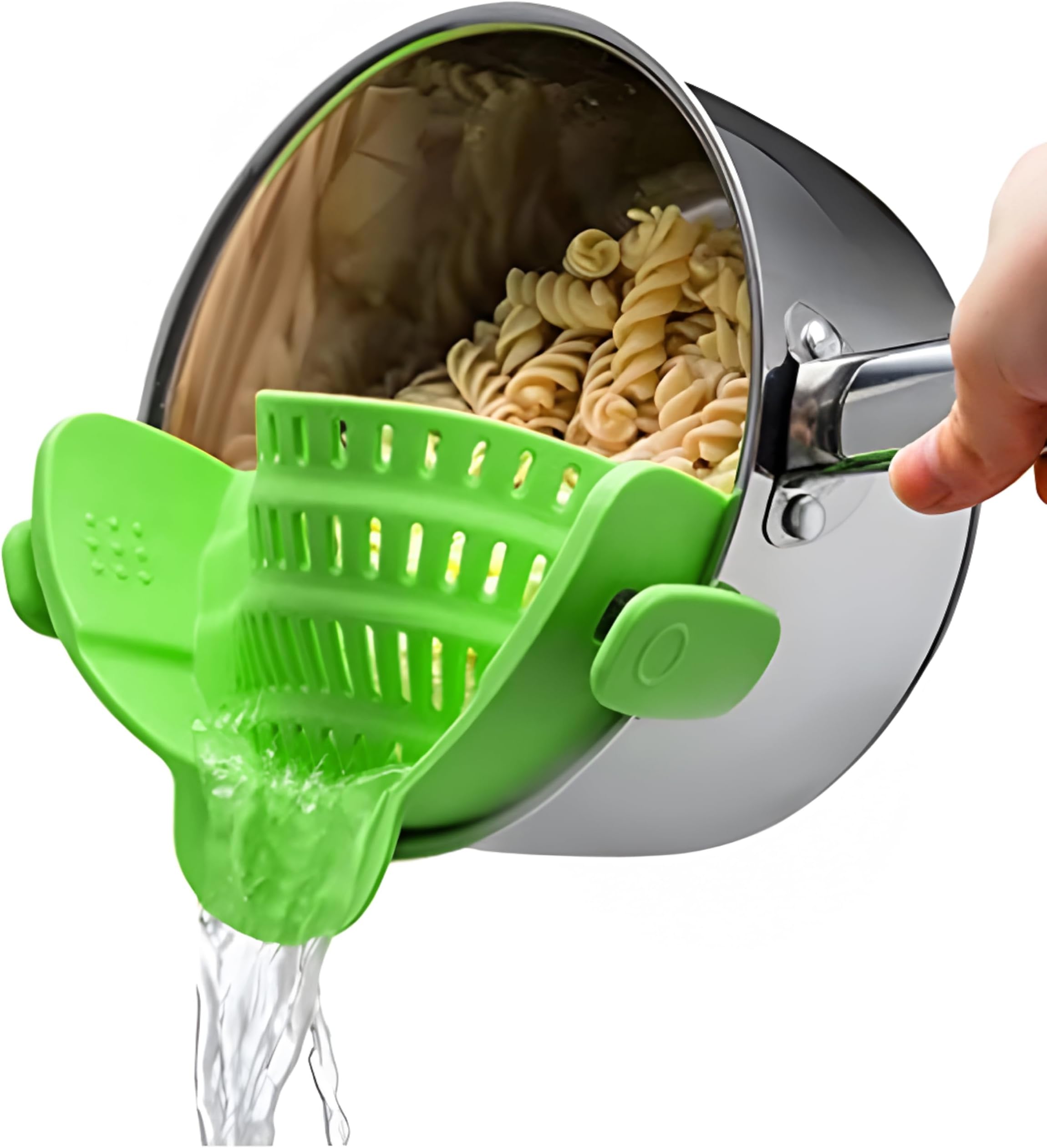 Amazon.com: PERFECT PASTA PAL Clip-on Strainer for Pots - Silicone ...