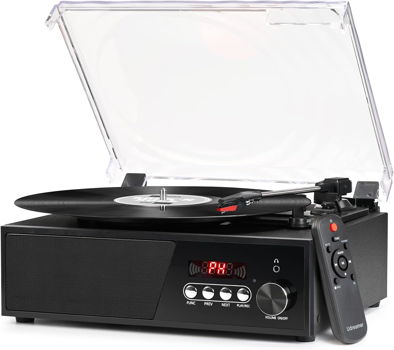 Amazon.com: JENSEN JTA-460P Digital 3-Speed Stereo Turntable with MP3 ...