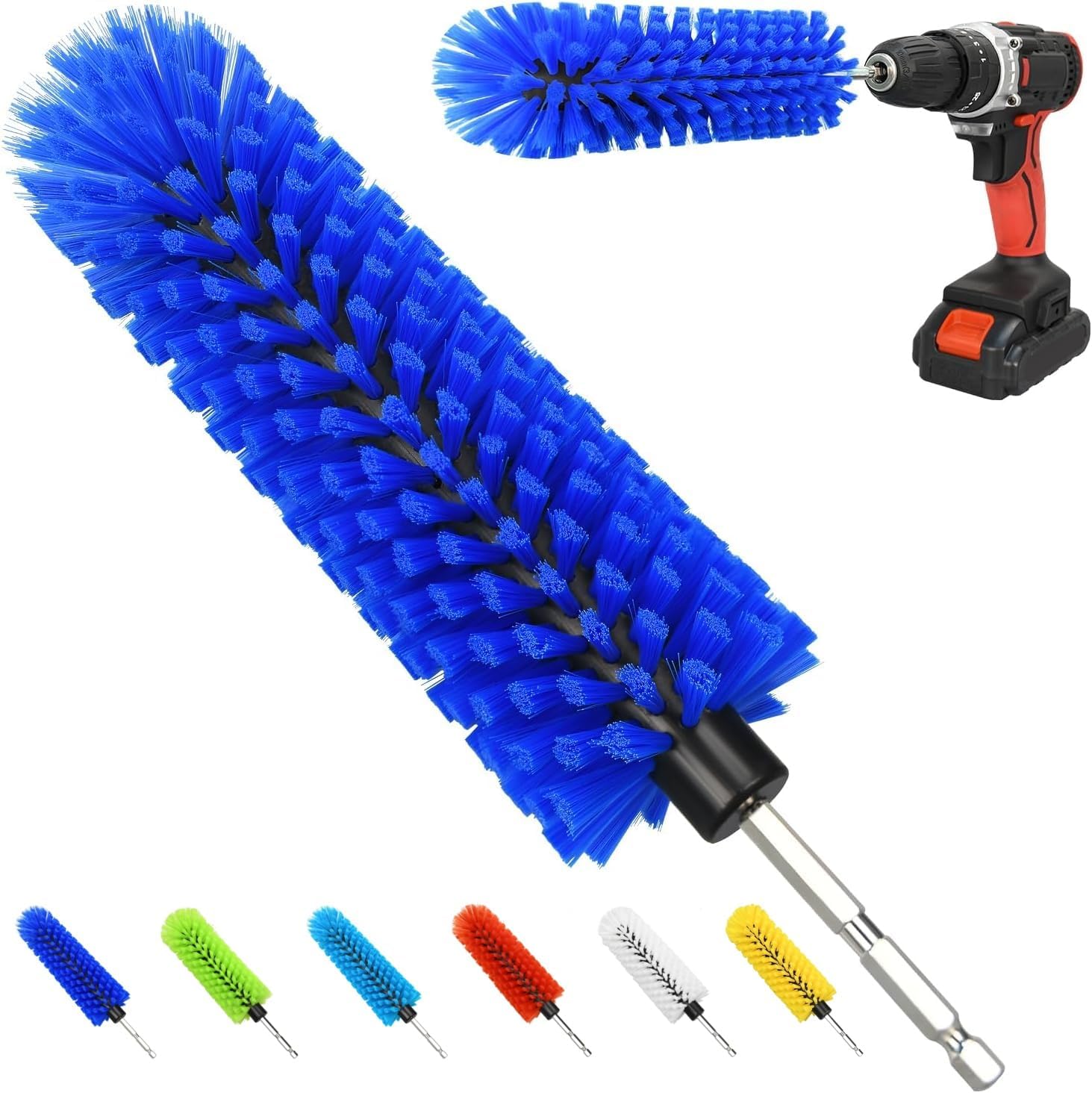 Drill Brush for Car Wheel and Bottle, Highly Dense and Durable Car ...