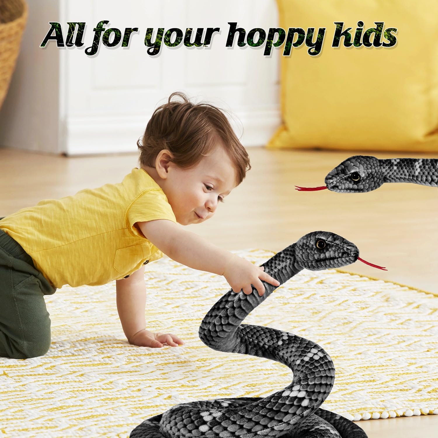 Snapklik.com : MGZTTHW Snake Plush, Stuffed Snake Animal, 110 In Large ...