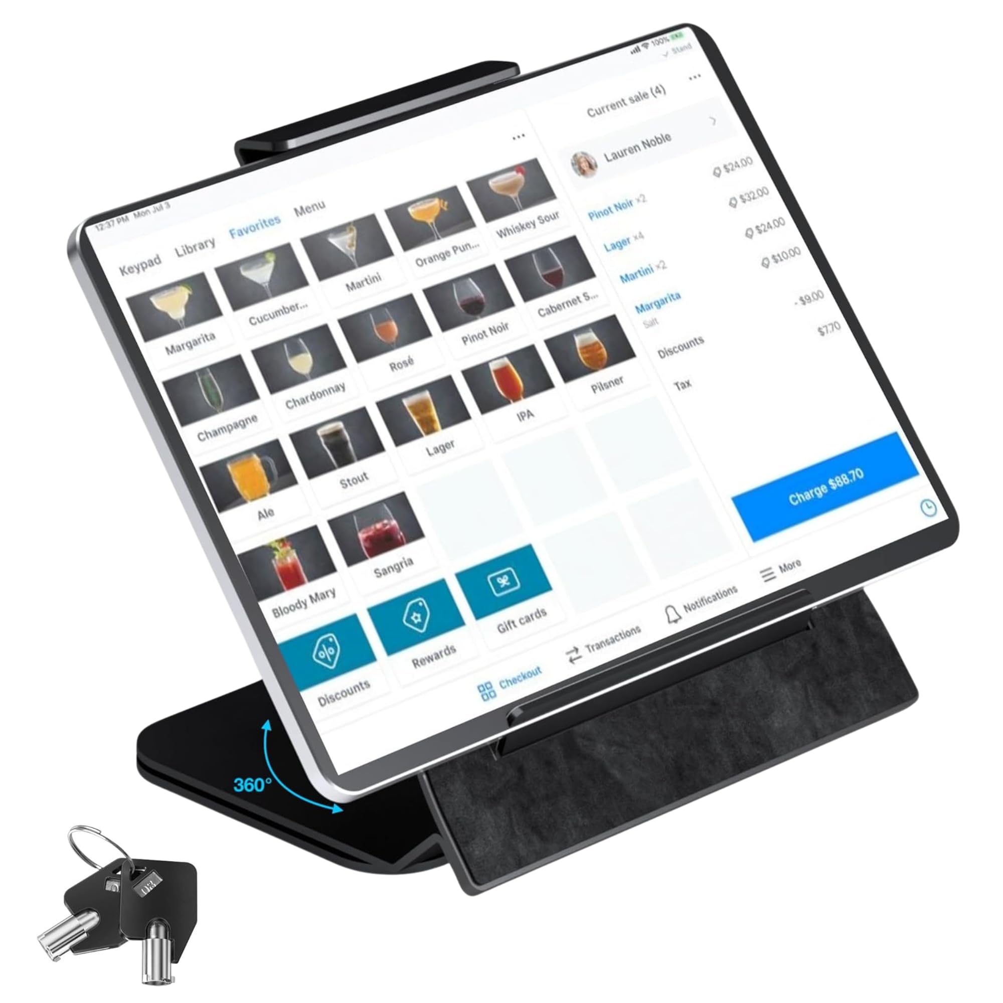 Amazon.com: POS VALLEY Kiosk iPad Stand – Universal Tablet Holder ...