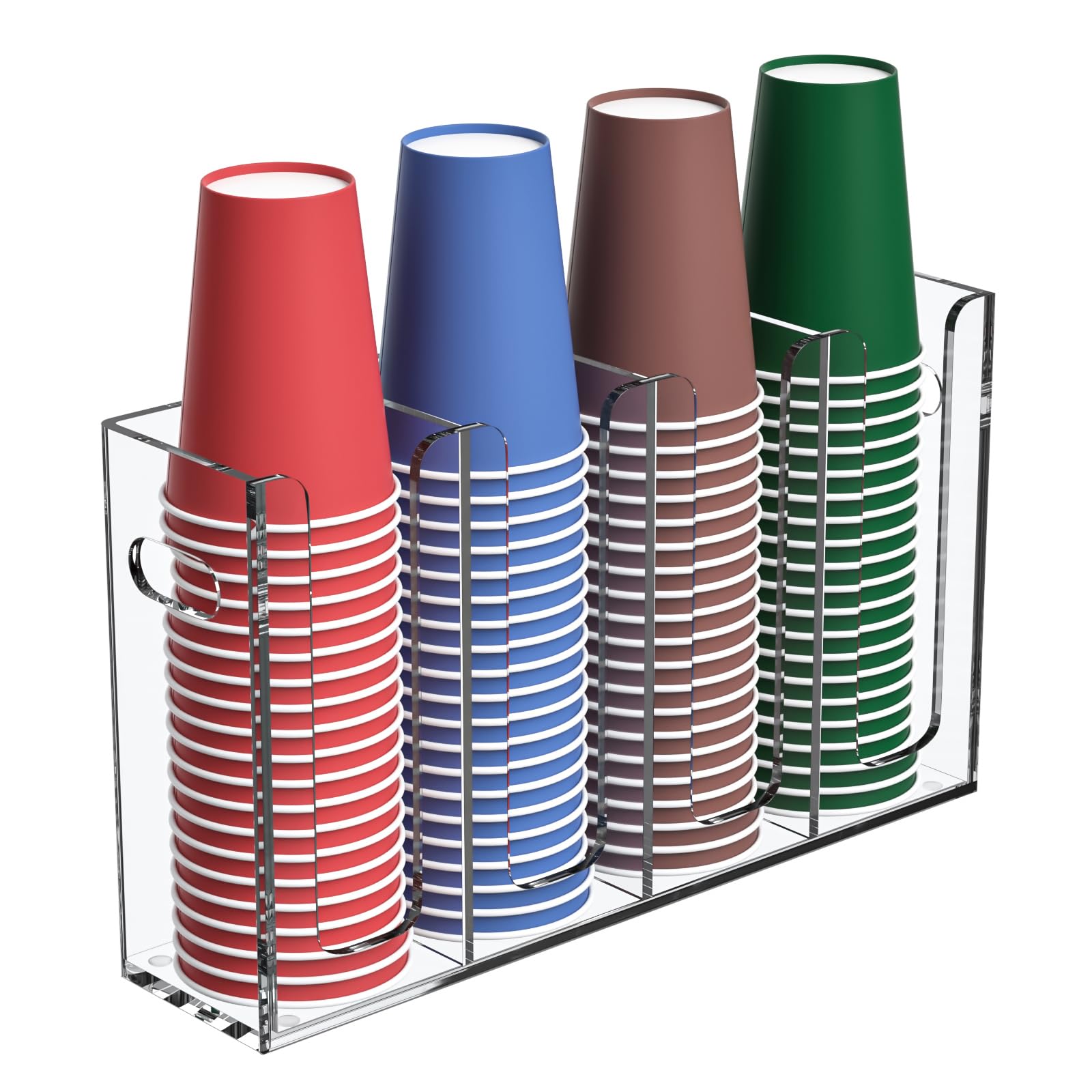 Amazon.com: BOSSCASA Disposable Coffee Cup Dispenser with Handles ...