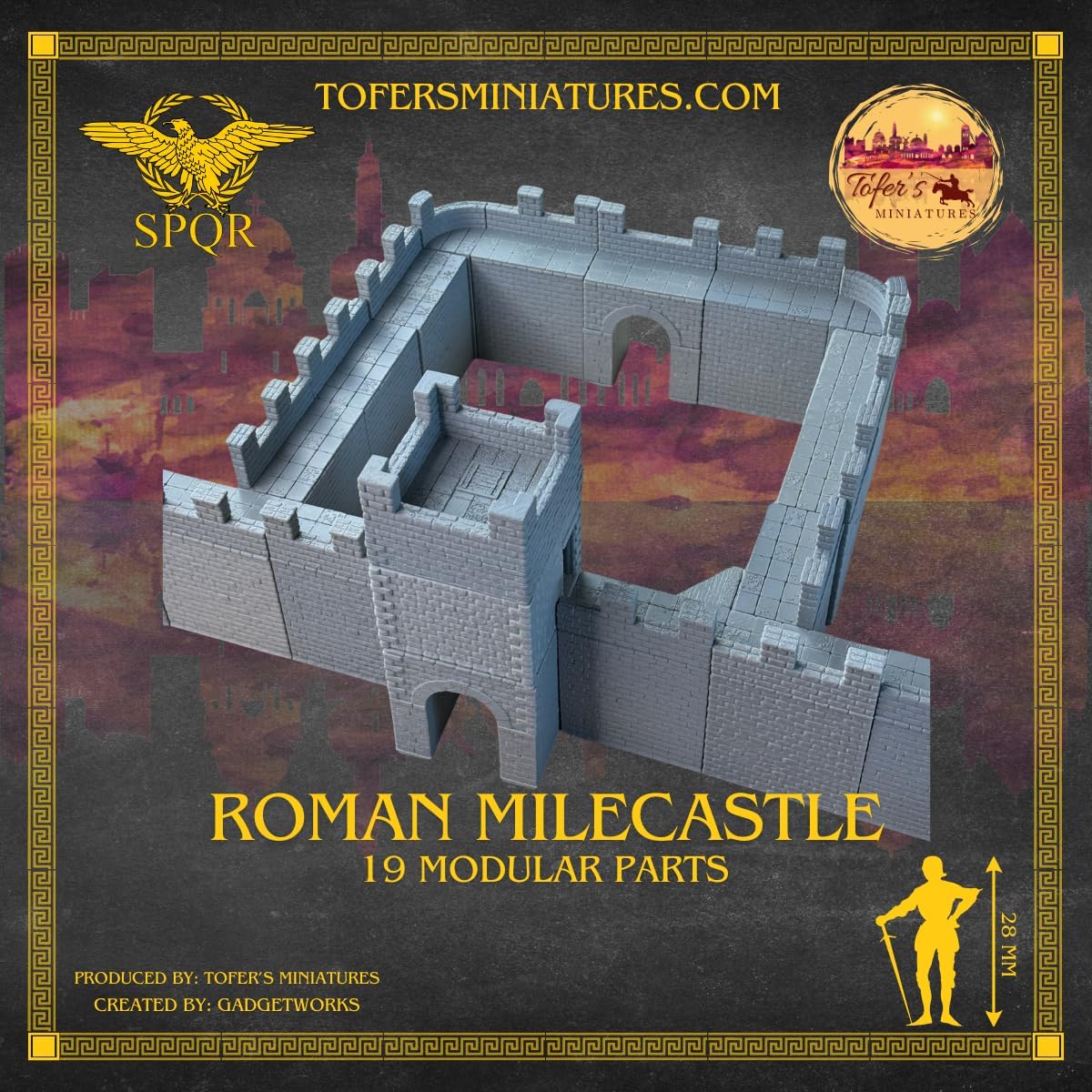 Amazon.com: Tofer's Miniatures Roman Milecastle/Fort - End of Empire ...