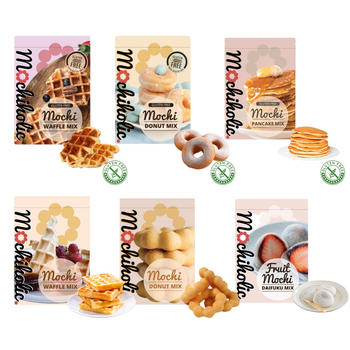 Amazon.com : Mochiholic Pack of 6 Mochi Mix Assortment Flavors, Donut ...