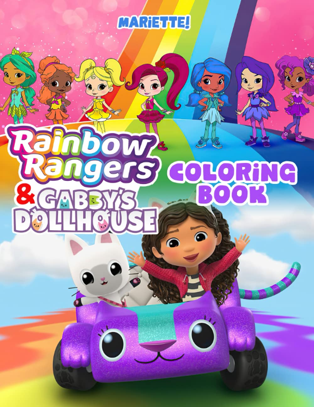 Mariette Rainbow Rangers And Gabbys Dollhouse Coloring Book Enjoy ...