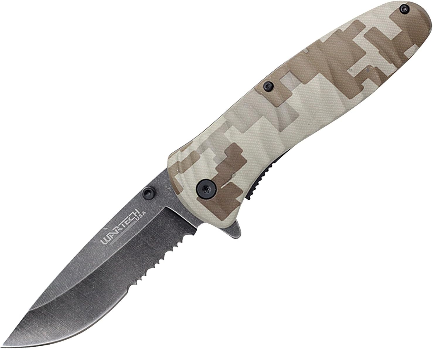 Wartech PWT04CMO Assisted Open Pocket Knife, 8" - Amazon.com